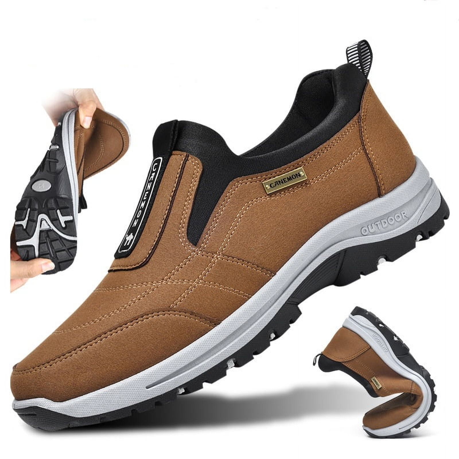 CANEMON Men's Outdoor Casual Fashion Breathable Slip-on Loafers, Non ...