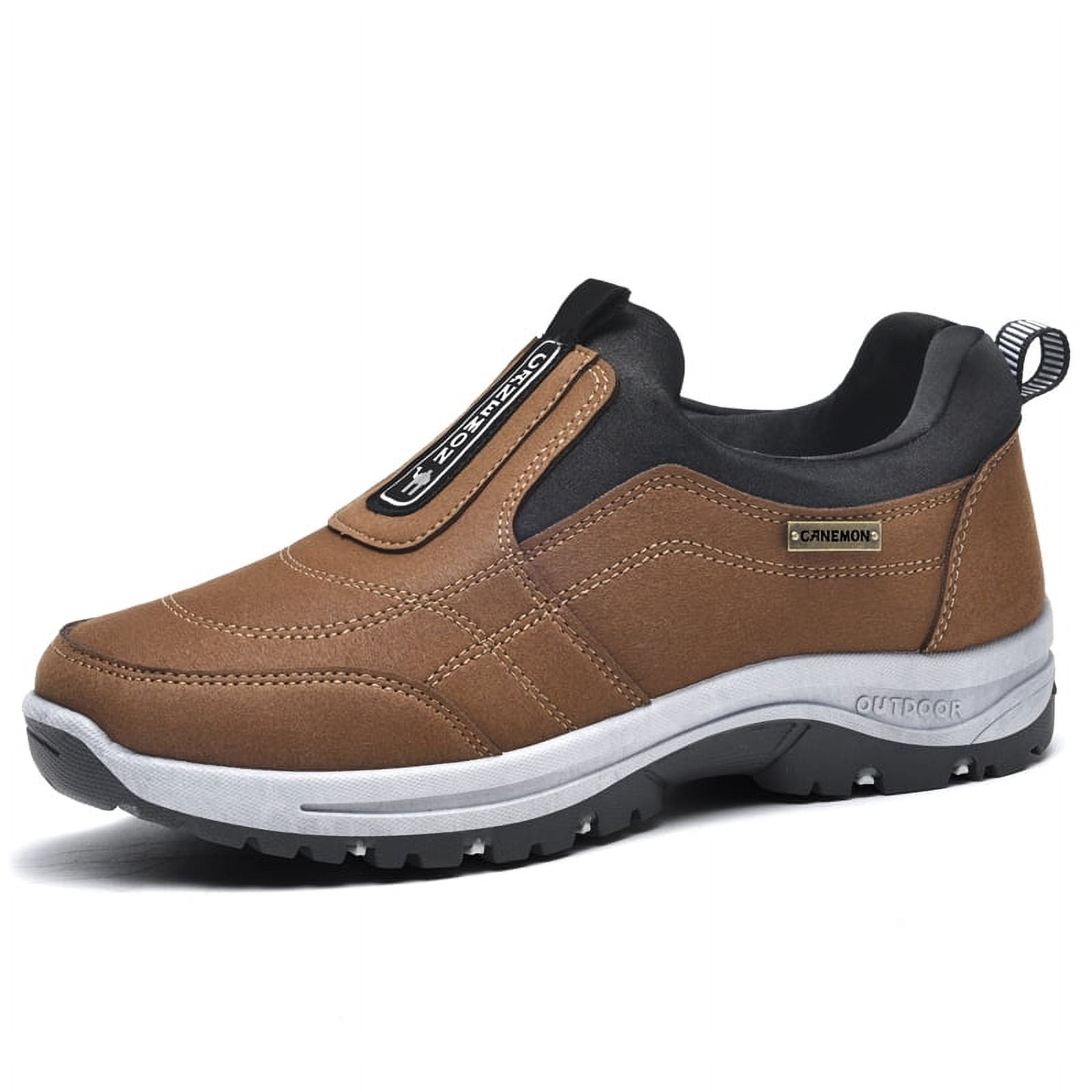 Men's Hiking Shoes, Light Up, Low Heel, Platform, Round Toe, Brown ...