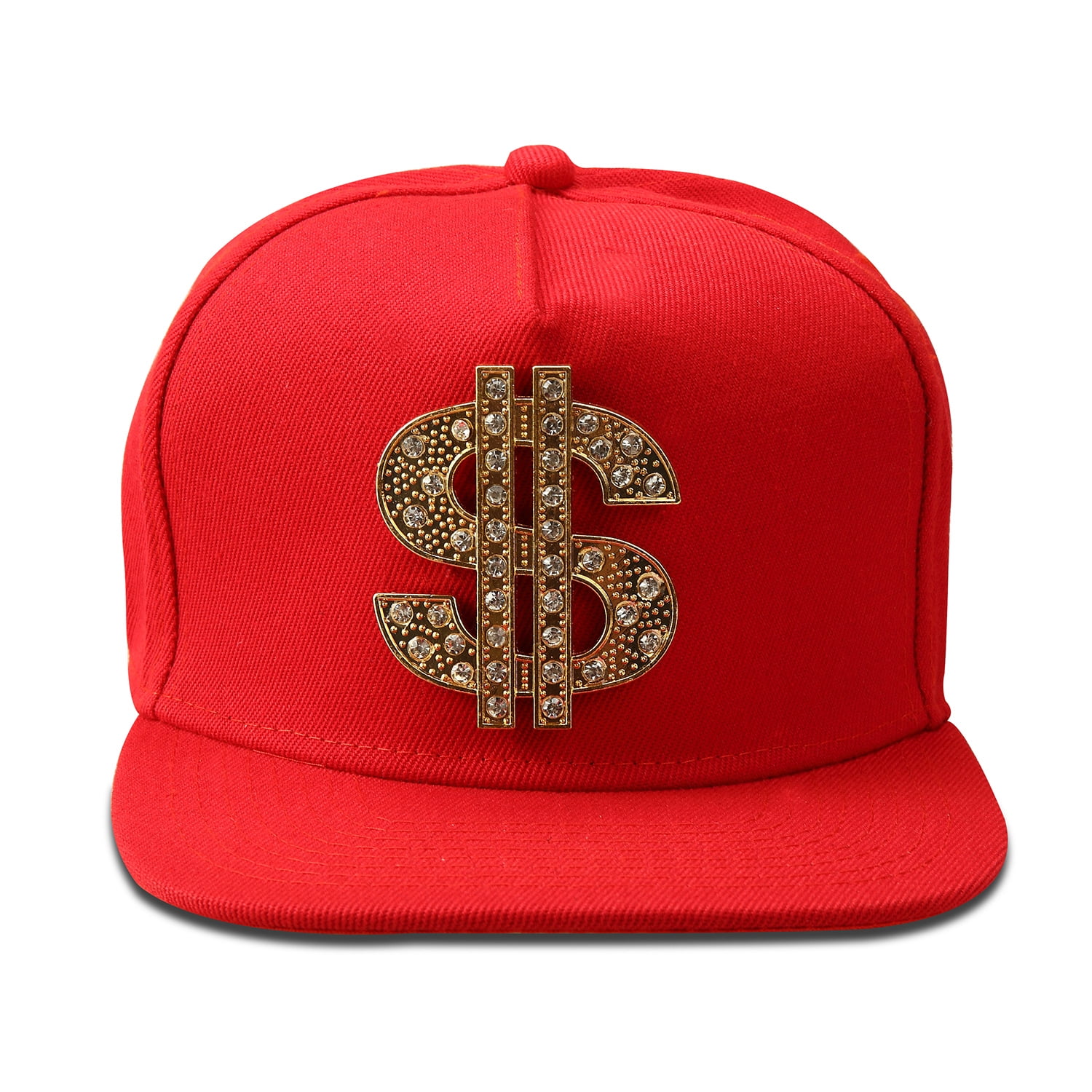 Men's Hip Hop Flat brimmed Hat flat brim hat Dollar Sign Snapback Hat ...