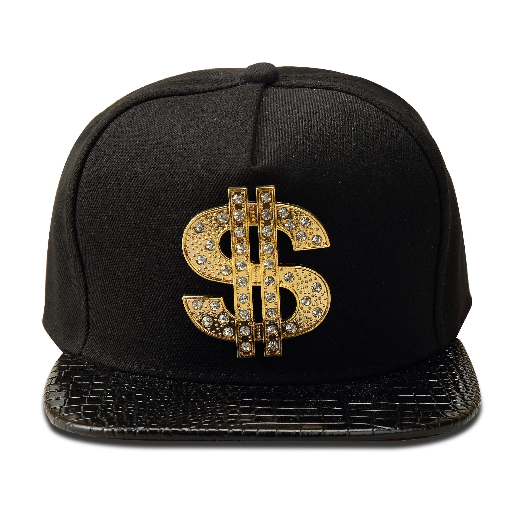 Men's Hip Hop Flat brimmed Hat flat brim hat Dollar Sign Snapback Hat ...