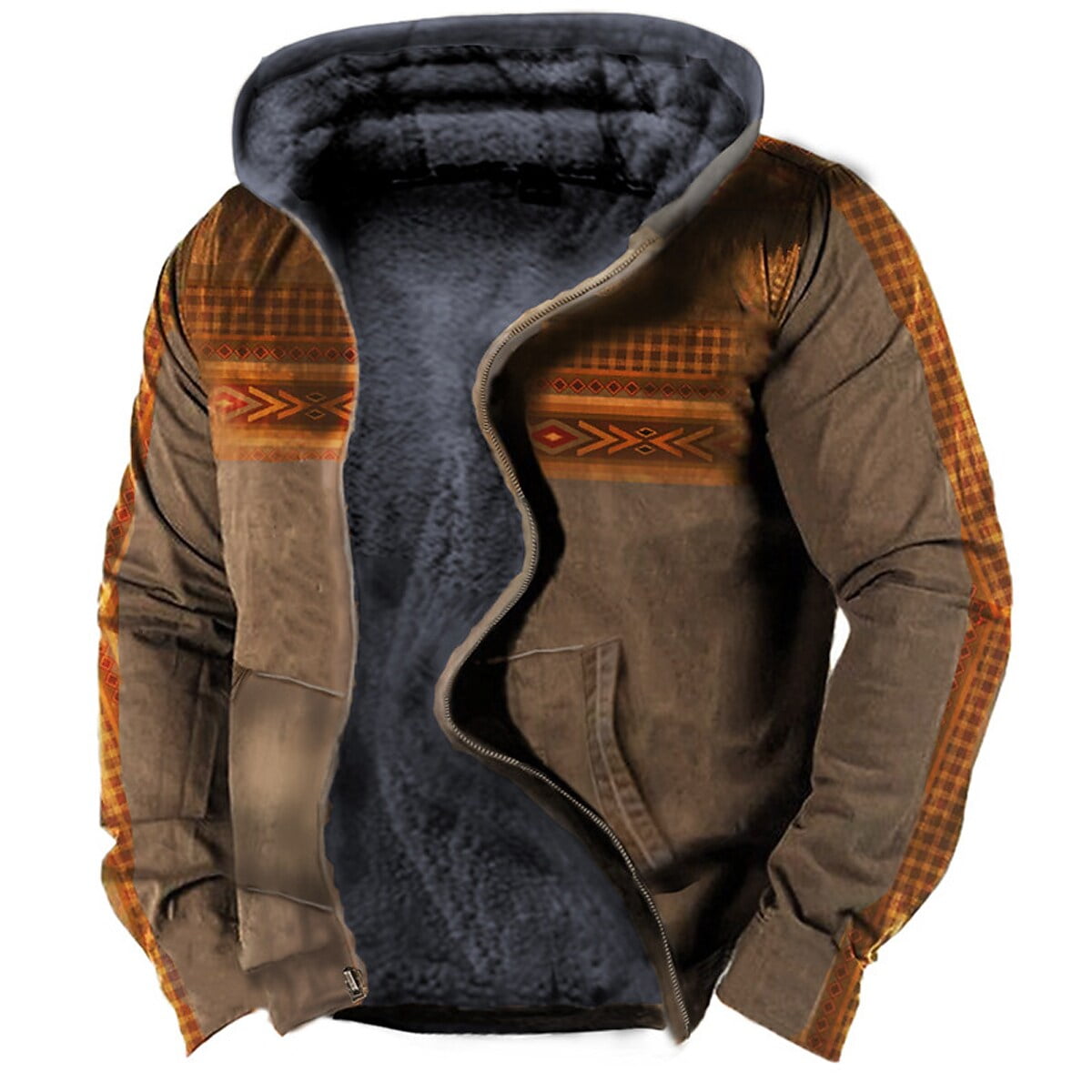 Men's Hip Hop Jacket drew Zip Jacket comfy blanket zip hoodie ...