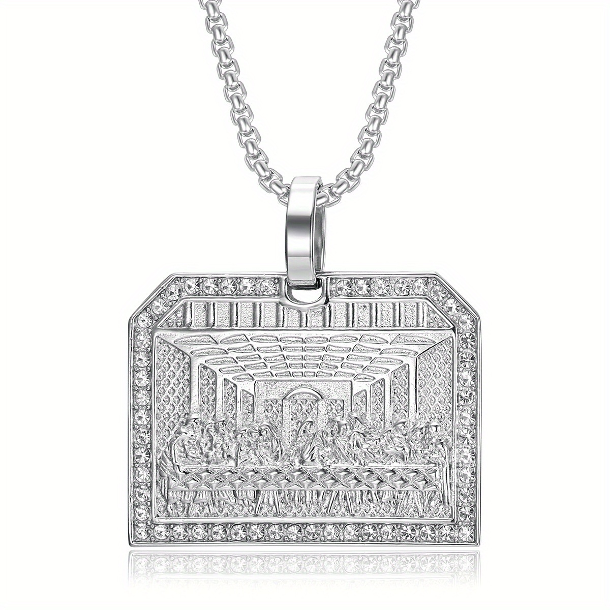 Men's Hip-Hop Stainless Steel Gold-Plated Thirteen Apostles Pendant ...