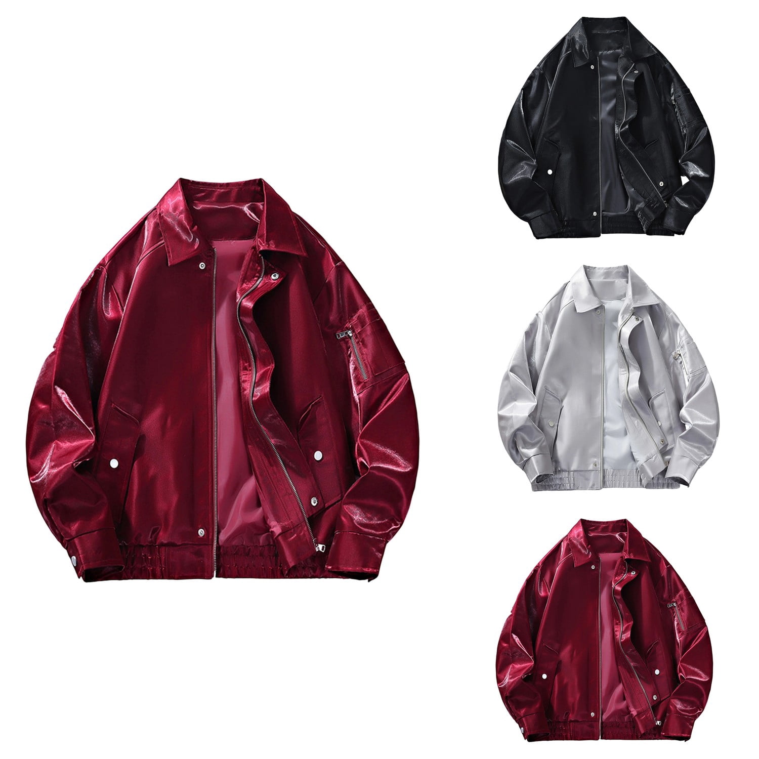 Men's Hop Streetwear Windbreaker Jacket, Lightweight Casual Outerwear ...