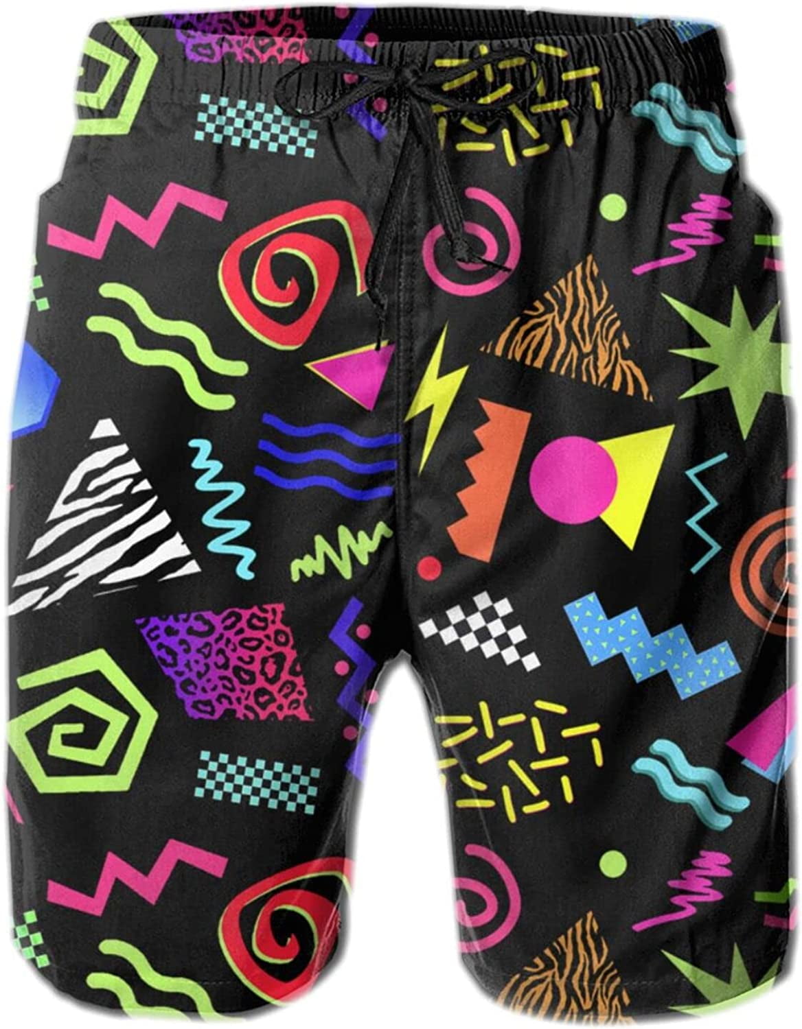 Men's Hipster 80s 90s Beach Shorts Swim Trunks for Men,Bathing Suits ...