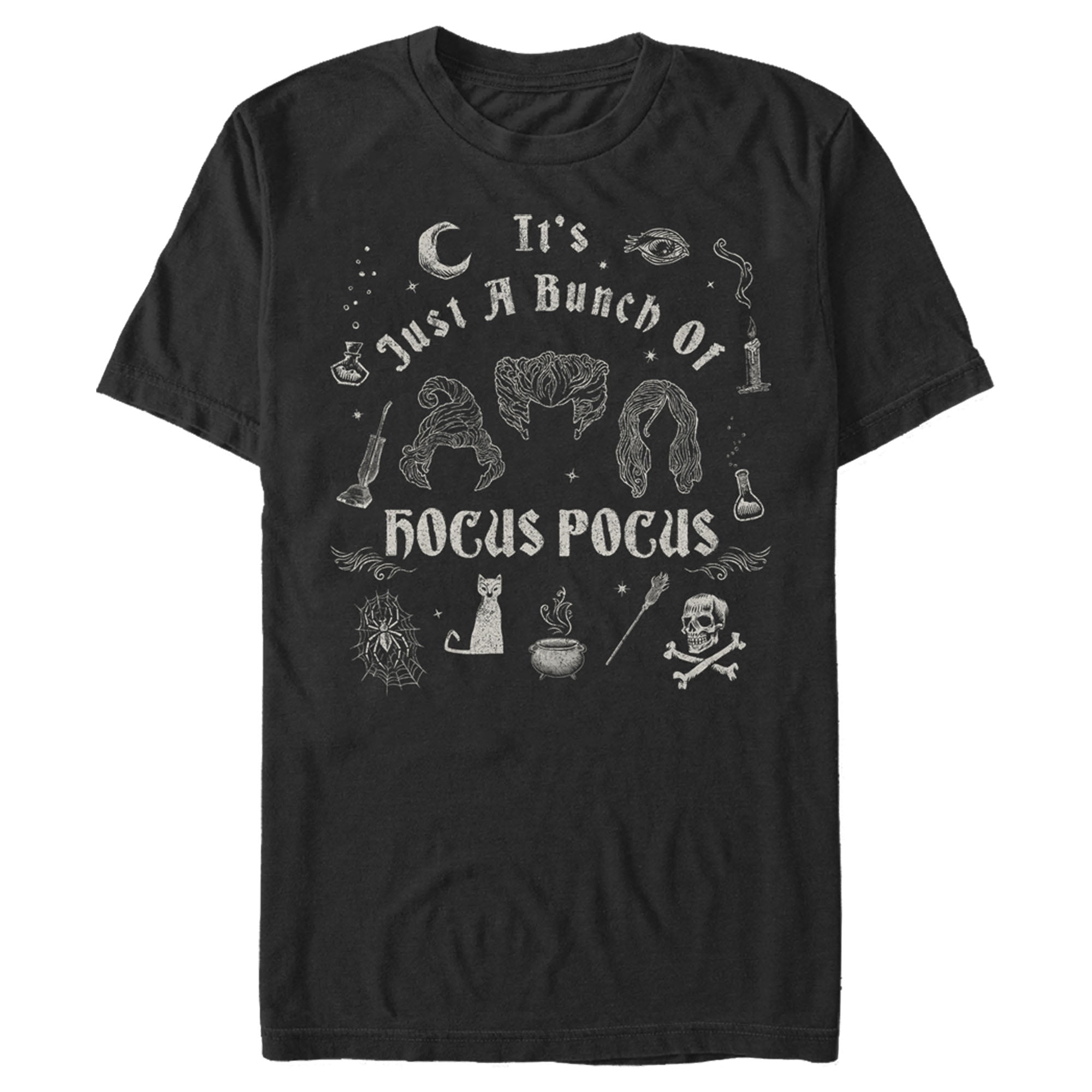 Men's Hocus Pocus It's Just a Bunch of Hocus Pocus Icons Graphic Tee ...
