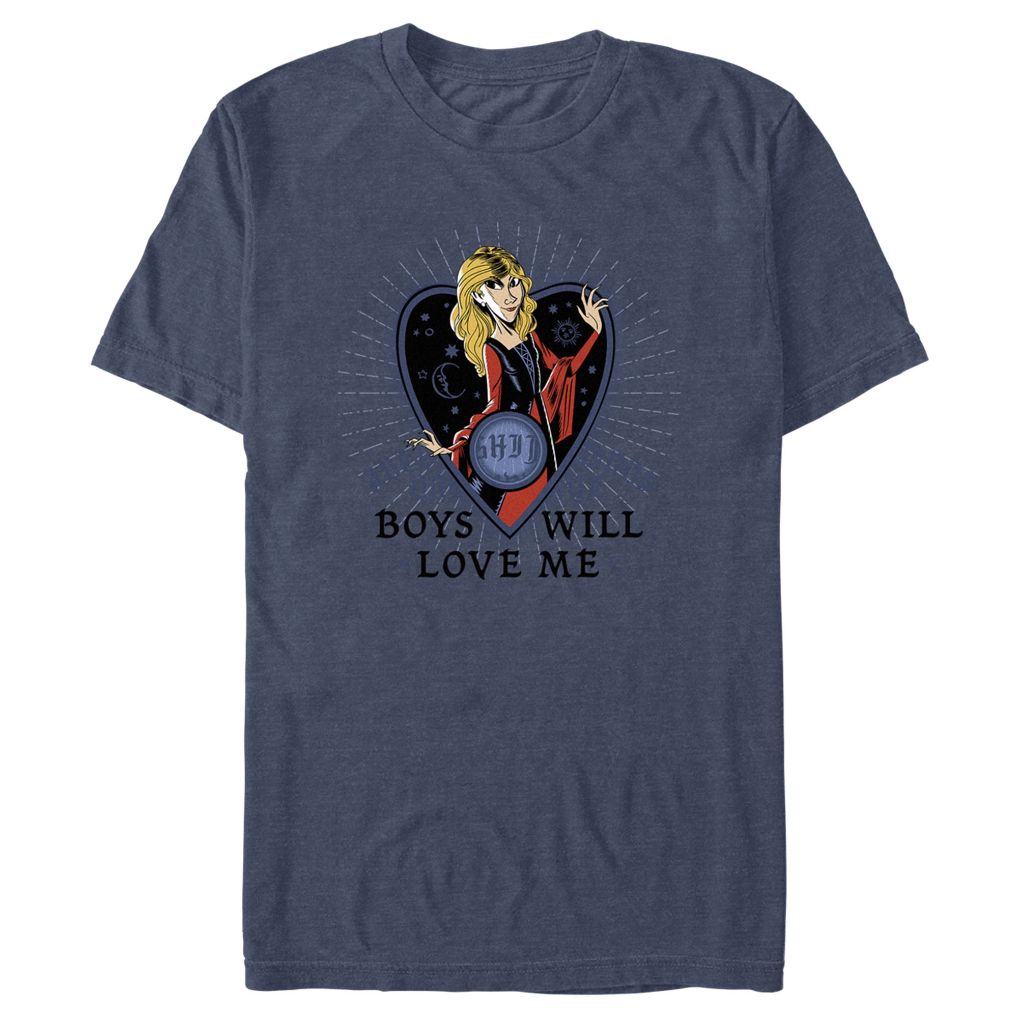 Men's Hocus Pocus Sarah Boys Love Me Graphic Tee Navy Blue Heather ...