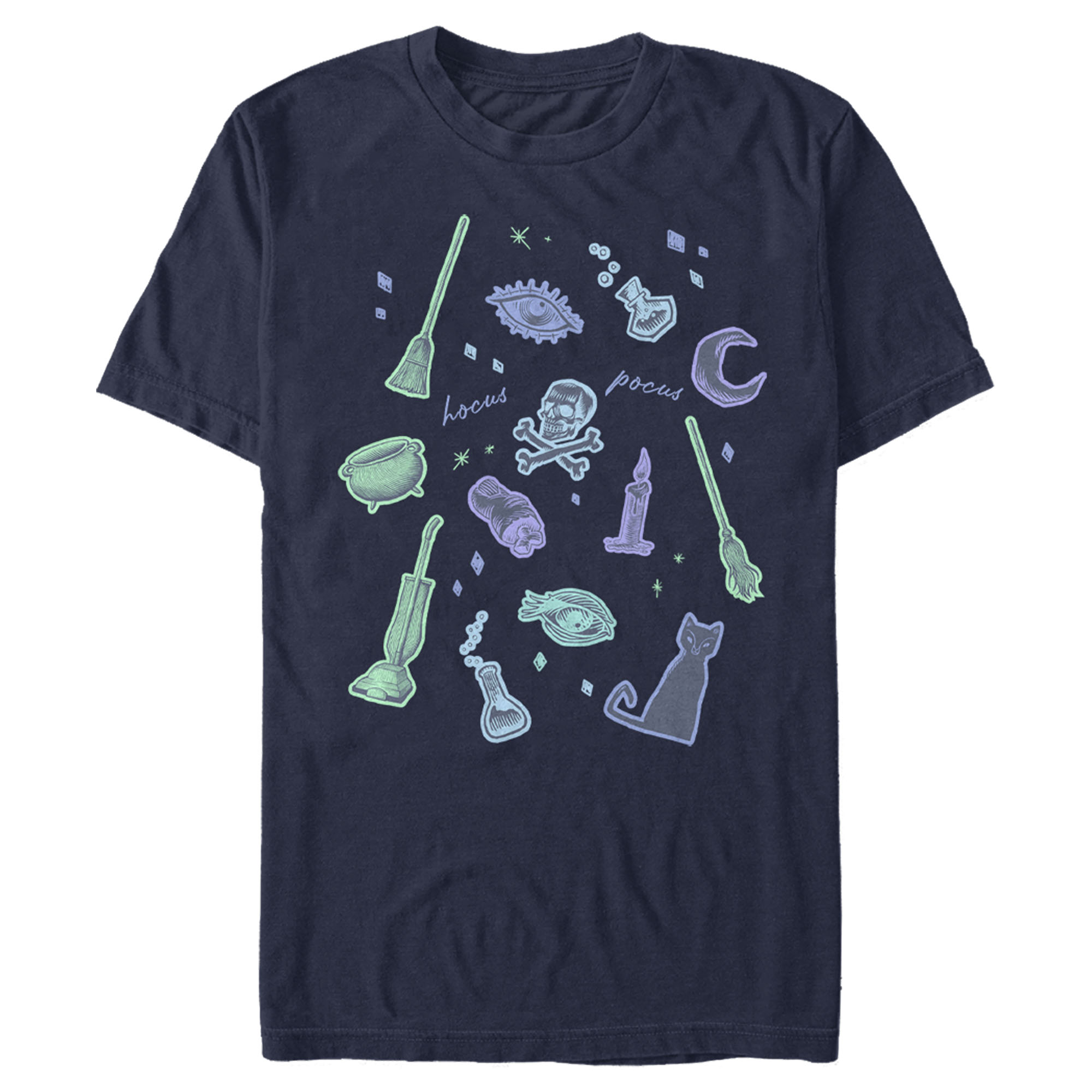 Men's Hocus Pocus Witchy Symbols Graphic Tee - Walmart.com