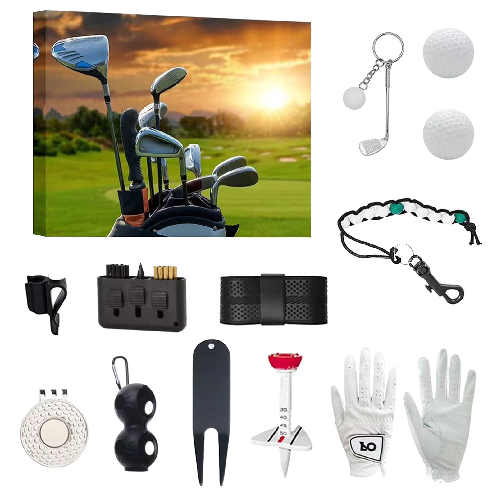 Men s Holiday Gift 12Day Christmas Golf Calendar with Golf Balls Tees ...