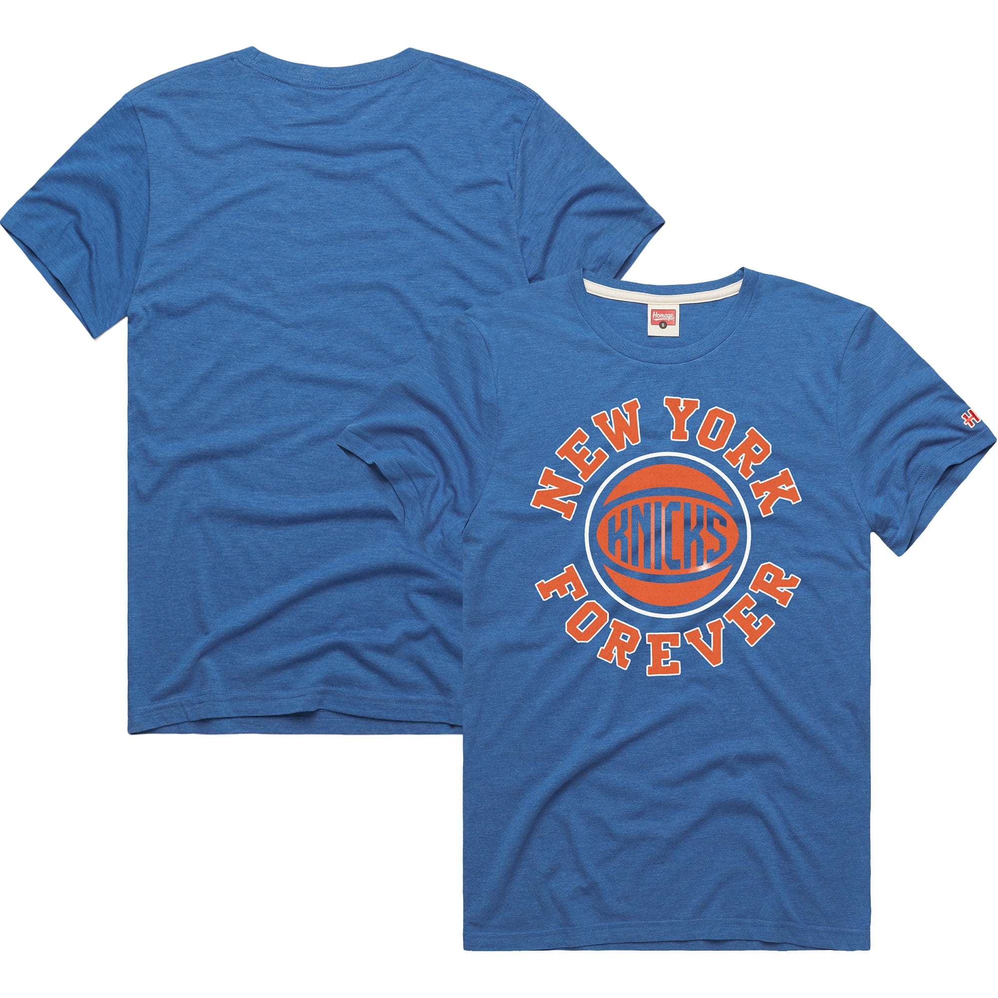 Men's Homage Blue New York Knicks Forever Tri-Blend T-Shirt - Walmart.com