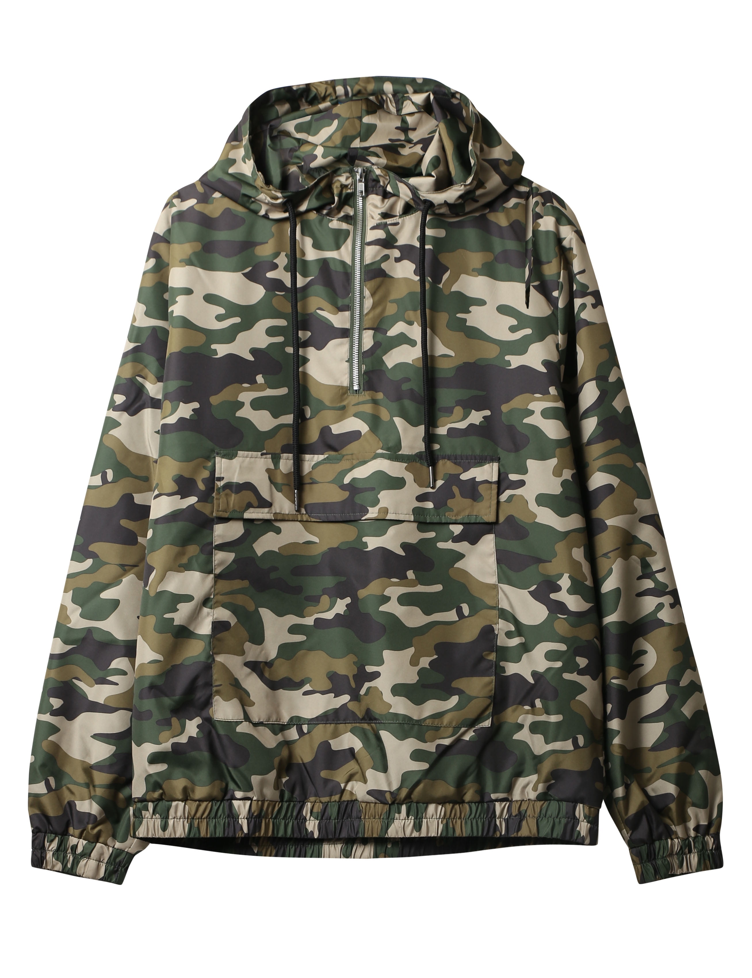 Men's Hooded Windbreaker Zip Anorak Jacket Pullover - Walmart.com