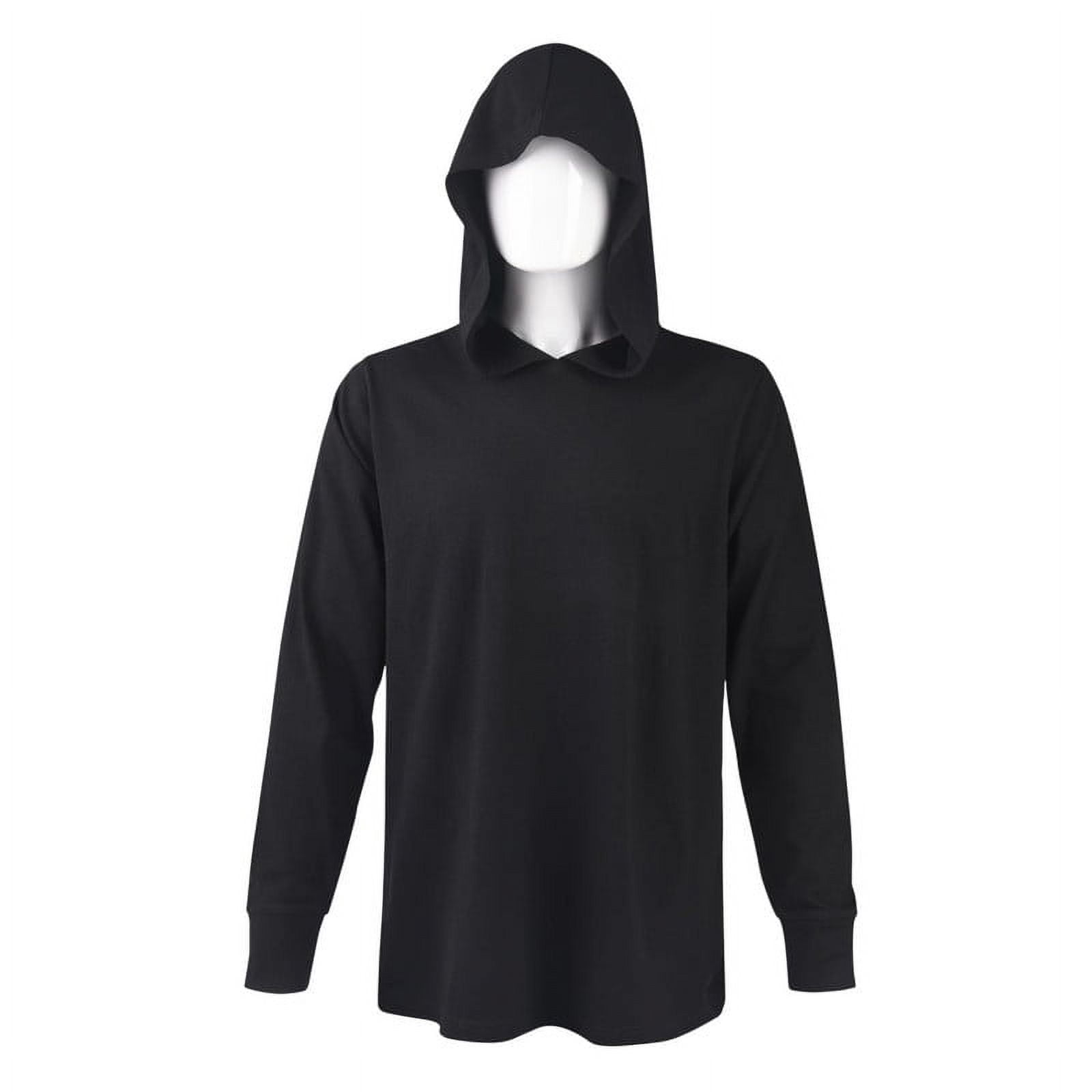 Men's Hoodie Shirts with Ridded Cuff Cotton Long Sleeve Crew Neck ...
