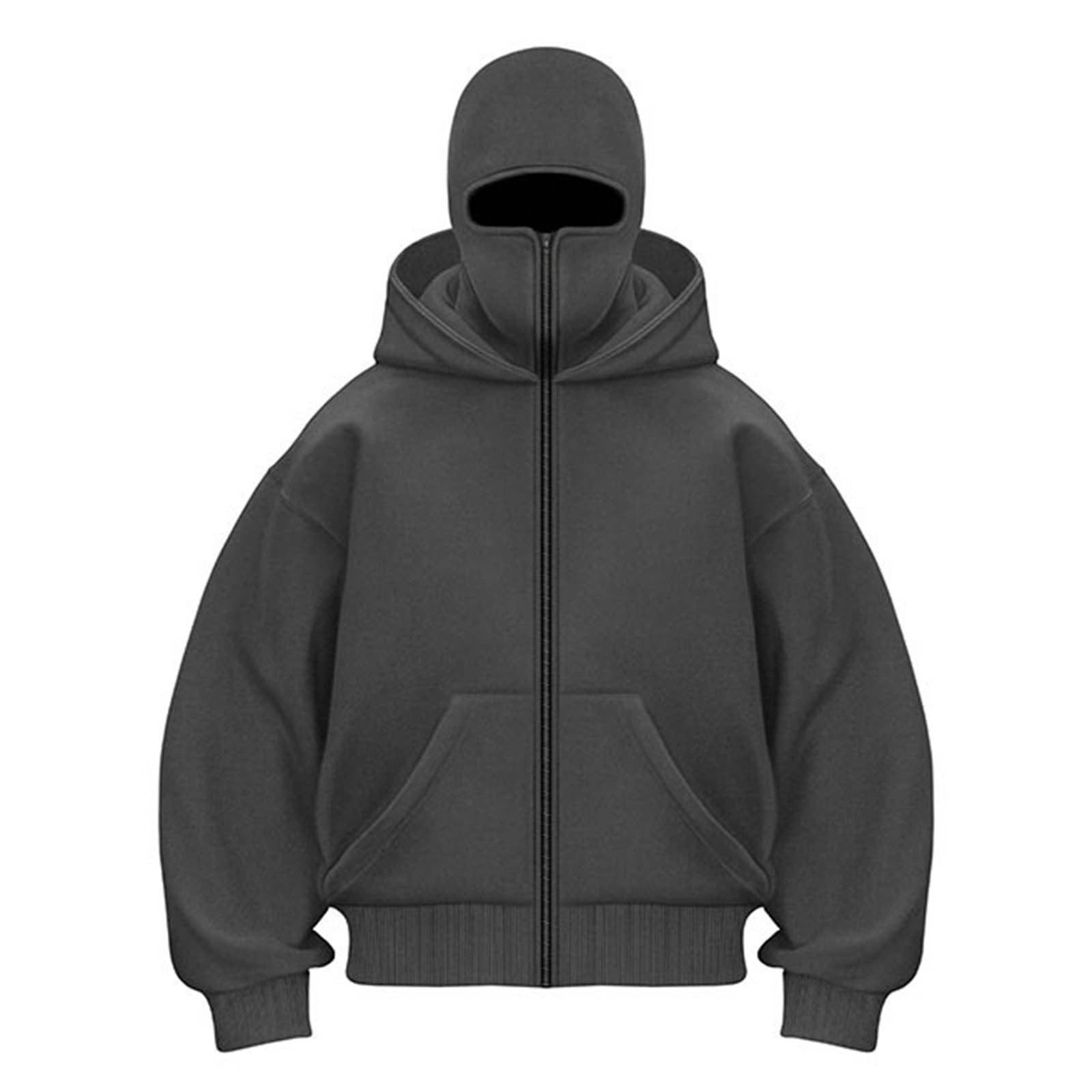 Men's Hoodies Hoodie With Mask Balaclava Hoodie with Face Mask Built In ...