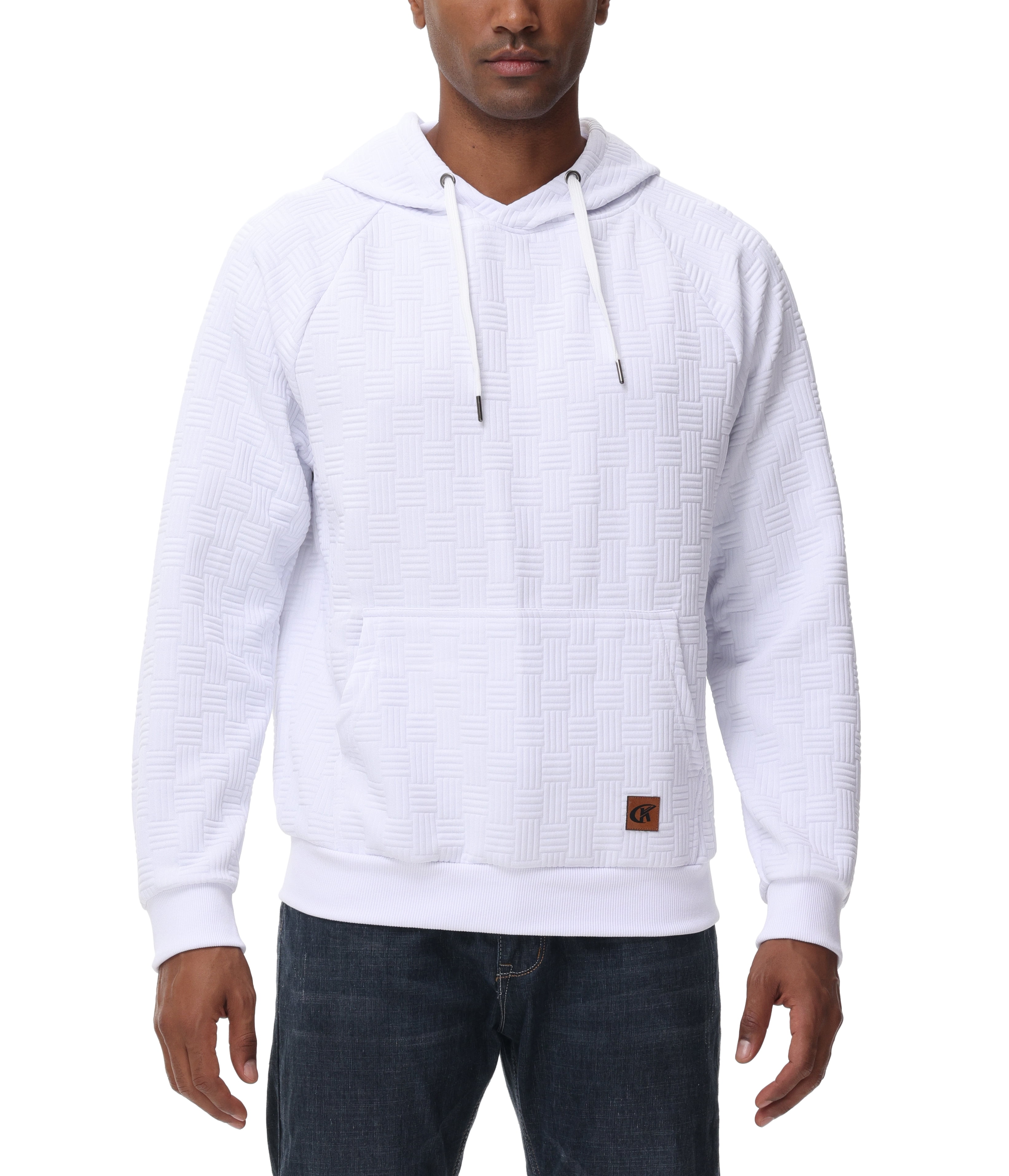 Men's Hoodies Pullover Geometric Texture Hoodie Long Sleeve Casual ...