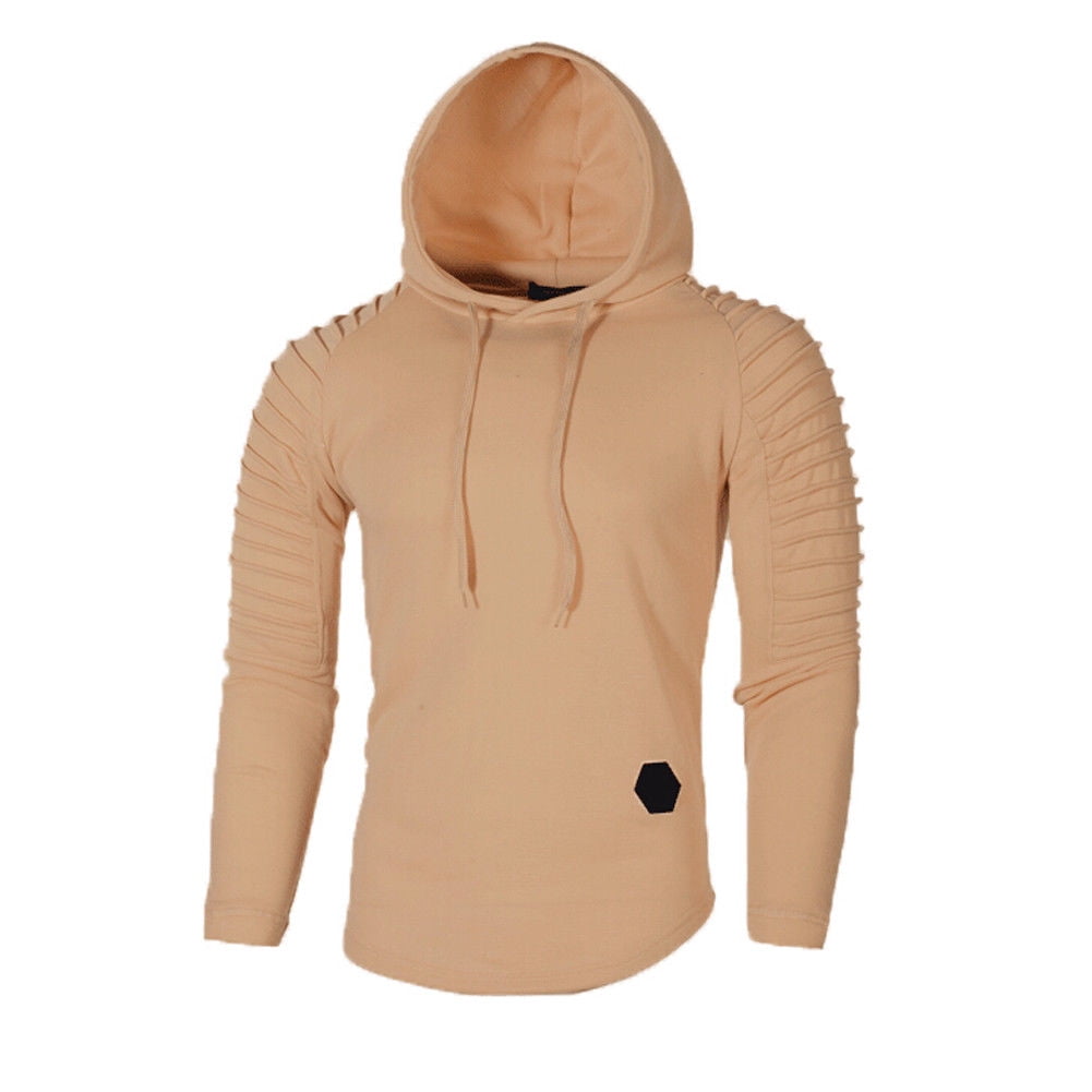 Mens Hoodies Sweatshirt Pullover Slim Hooded Sportswear Long Sleeve