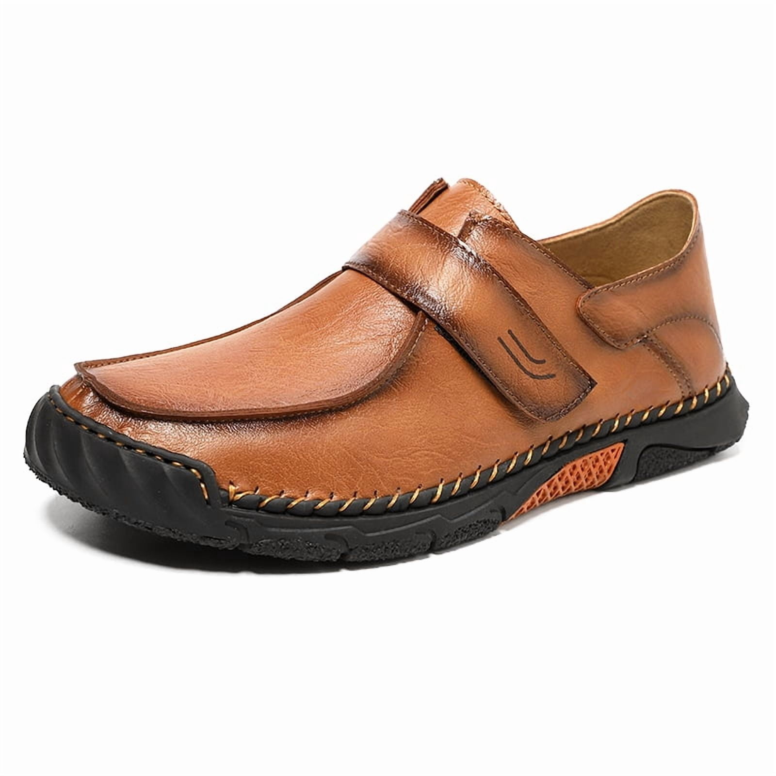 Men's Hook‑and‑Loop Strap Slip‑On Casual Loafer Shoes, Adult Male Hand ...