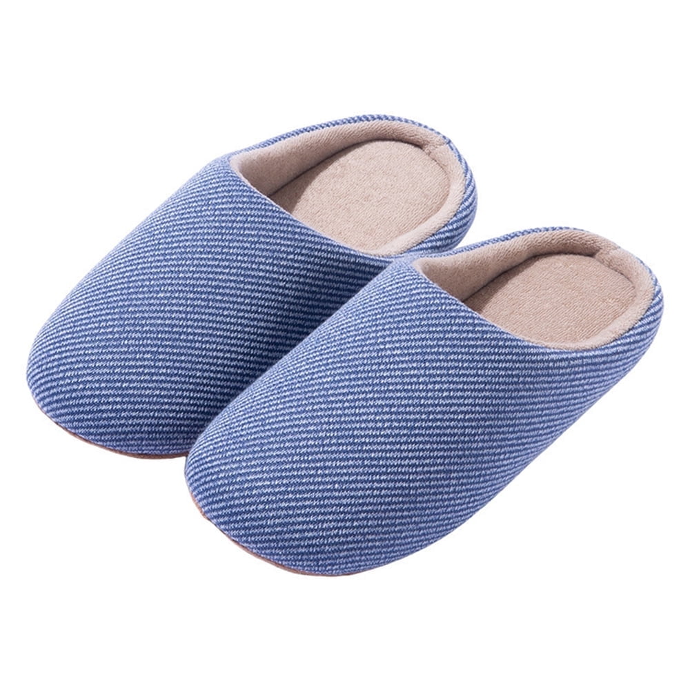 Men's House Slippers Quiet Sole Lightweight Indooor Comfort Silent Warm ...