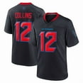 Men's Houston Collins 12 Navy Alternate Sports Player Game Stitched ...