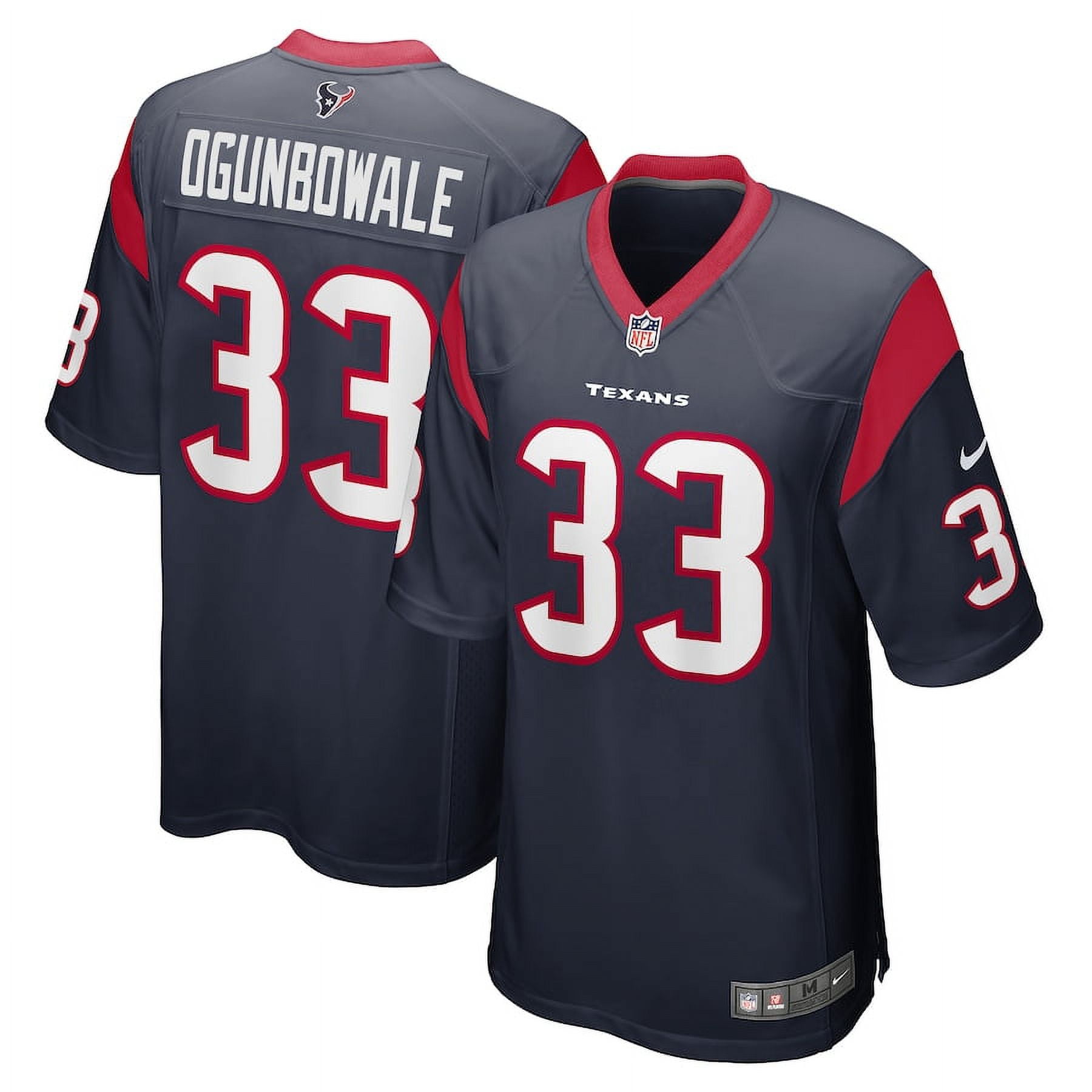Men's Houston_Texans Dare Ogunbowale Navy Game Player Jersey - Walmart.com