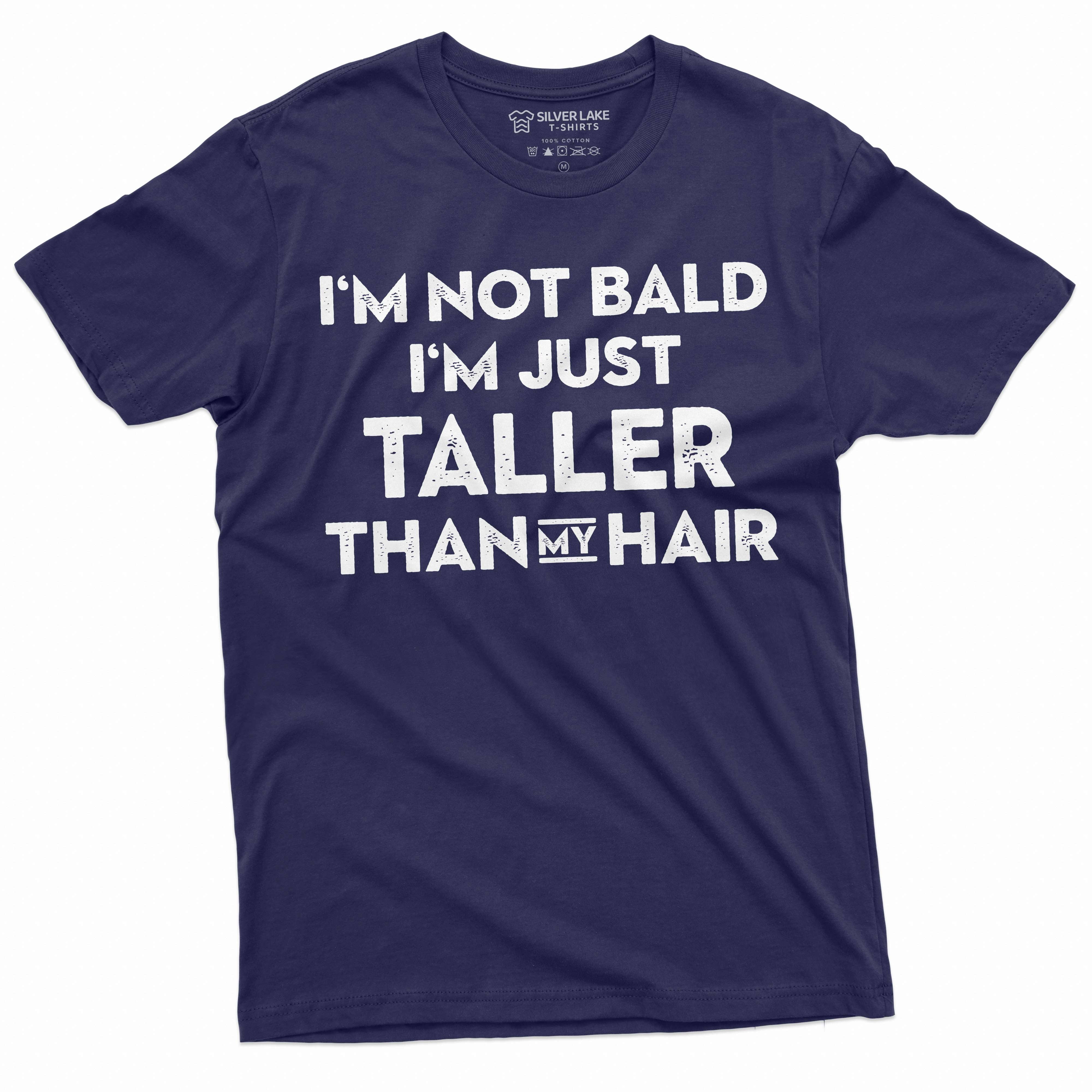 Men's I am not Bald T-shirt Funny Bald Man tee husband dad grandpa ...