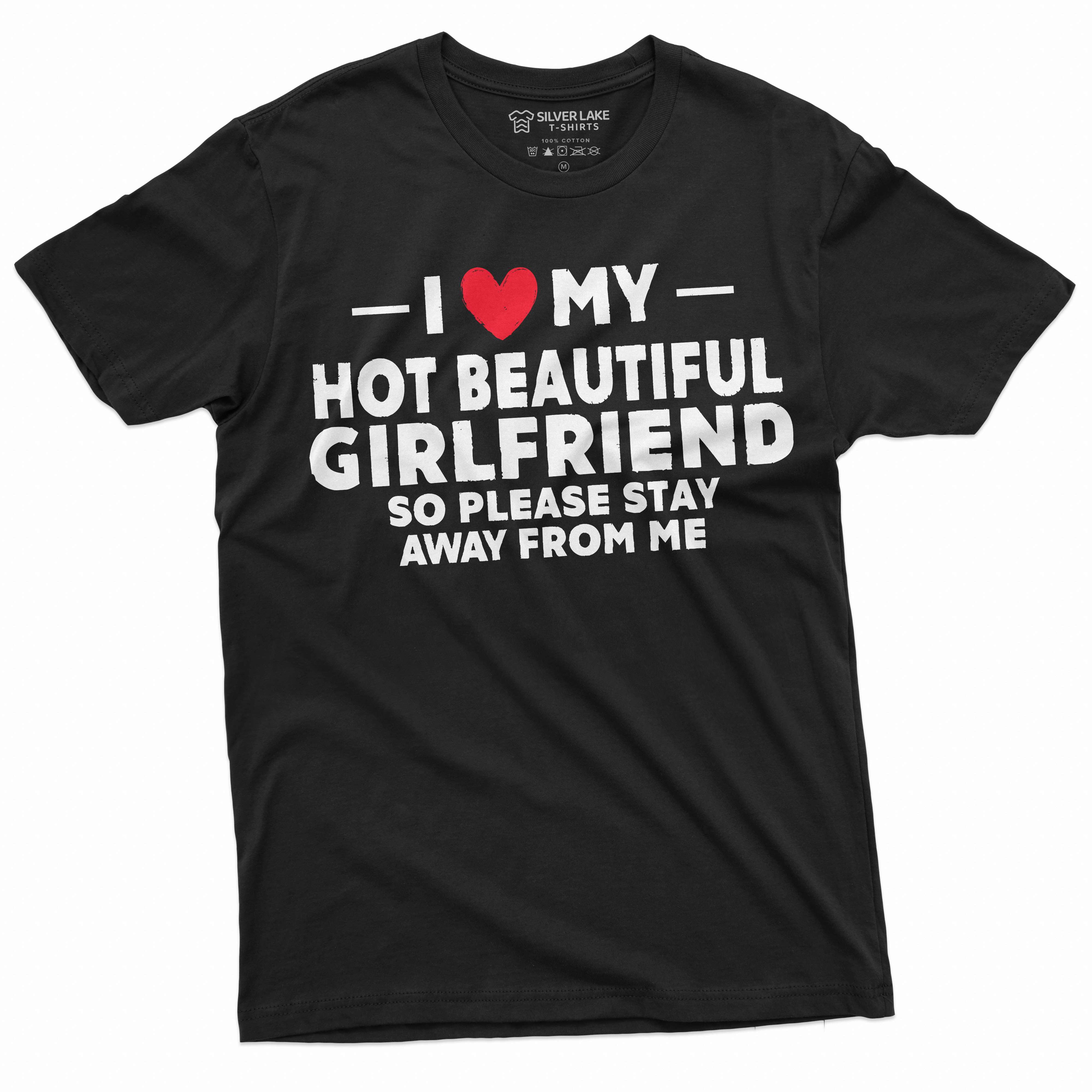Men's I love my got girlfriend T-shirt Christmas gift for Boyfriend ...
