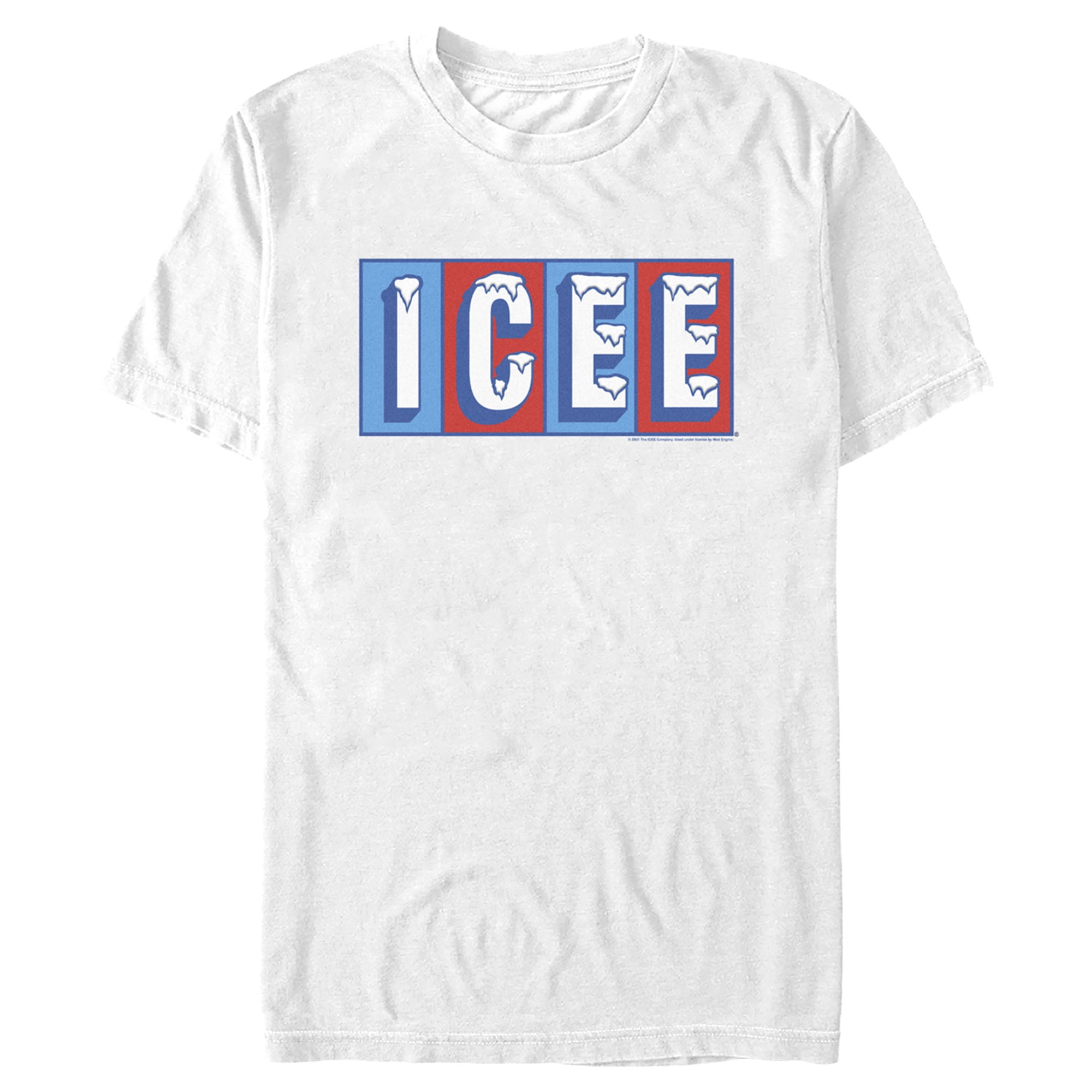 Men's ICEE Classic Red and Blue Logo Graphic Tee White 2X Large ...
