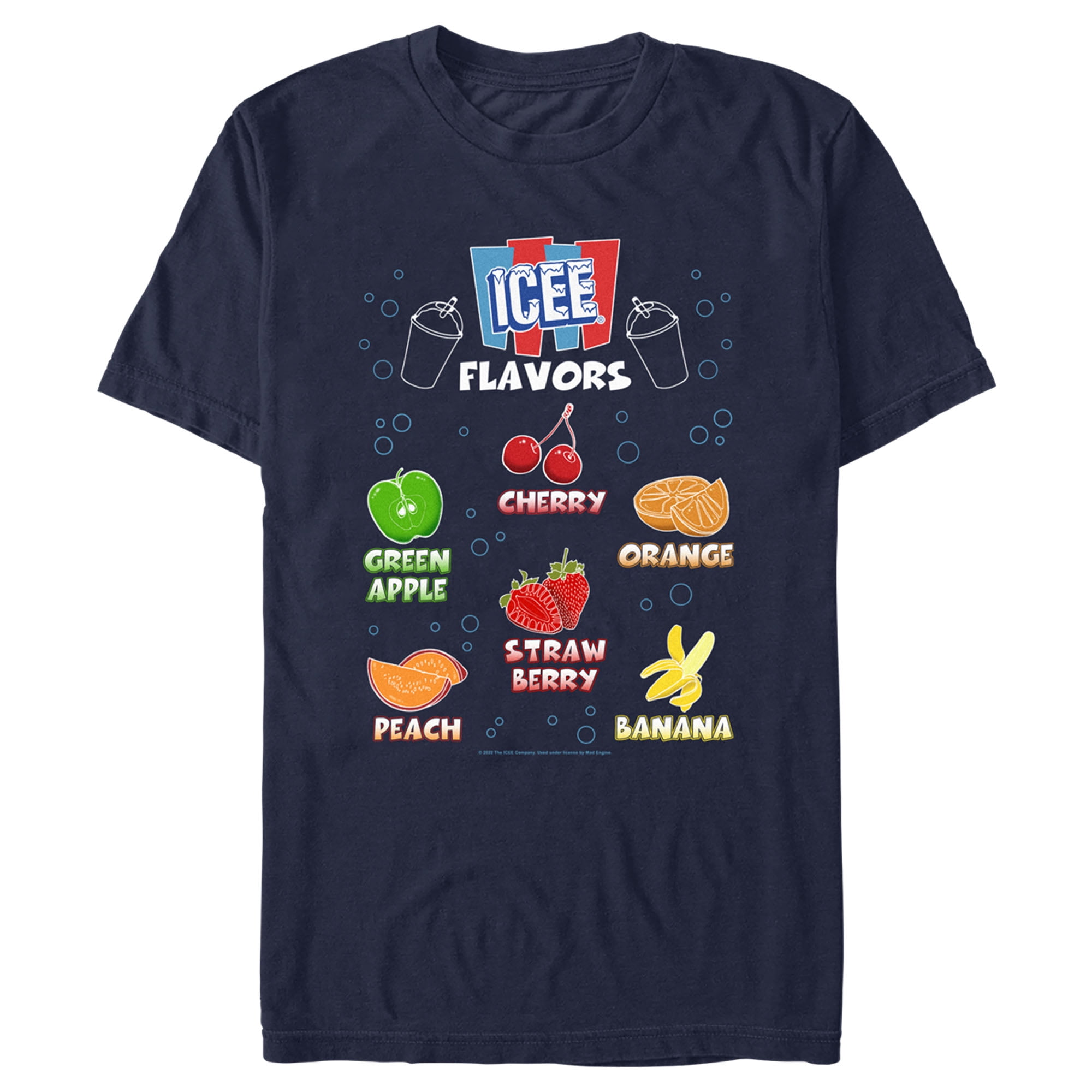 Men's ICEE Flavor Chart Graphic Tee Navy Blue Small - Walmart.com