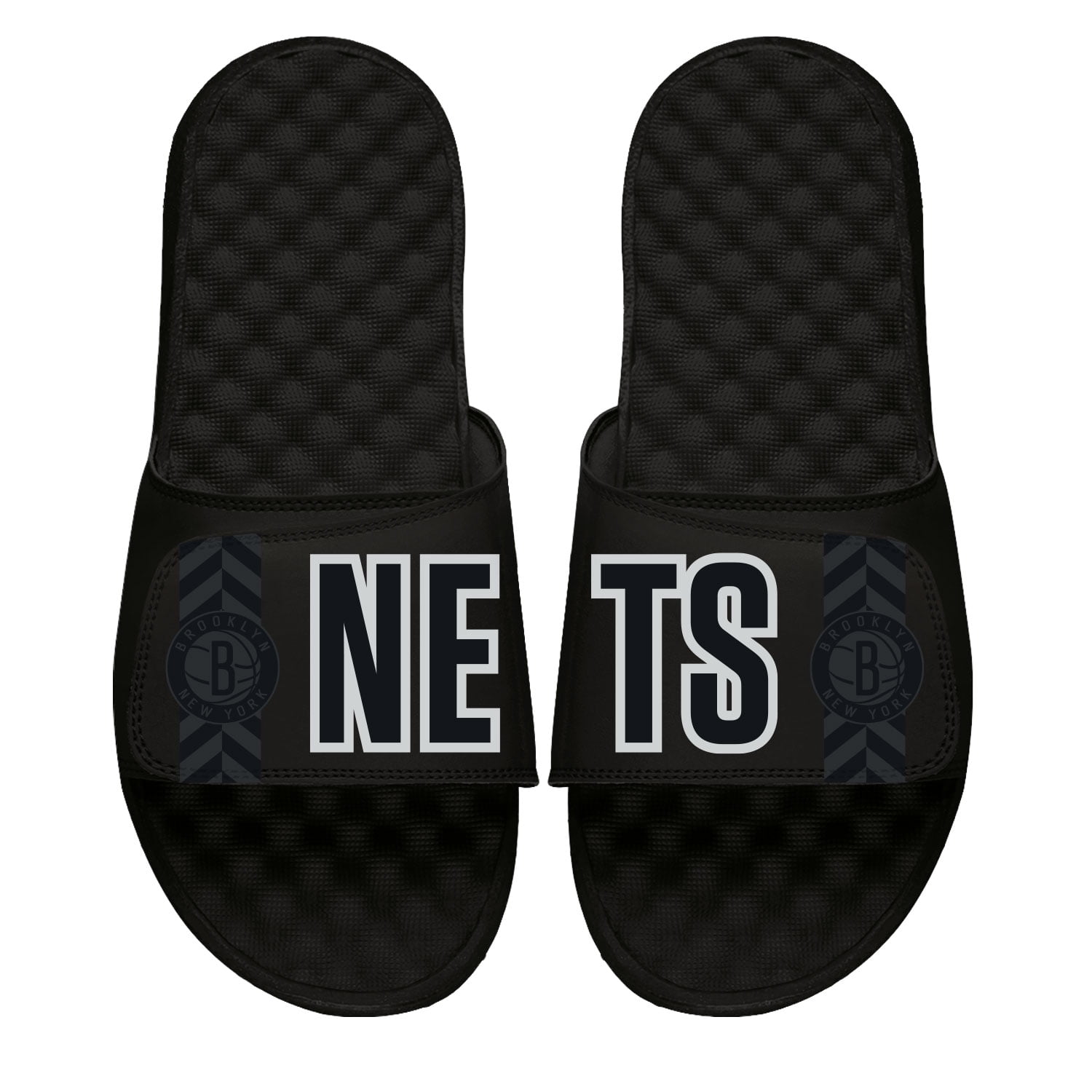 Men's ISlide Black Brooklyn Nets Statement Slide Sandals - Walmart.com