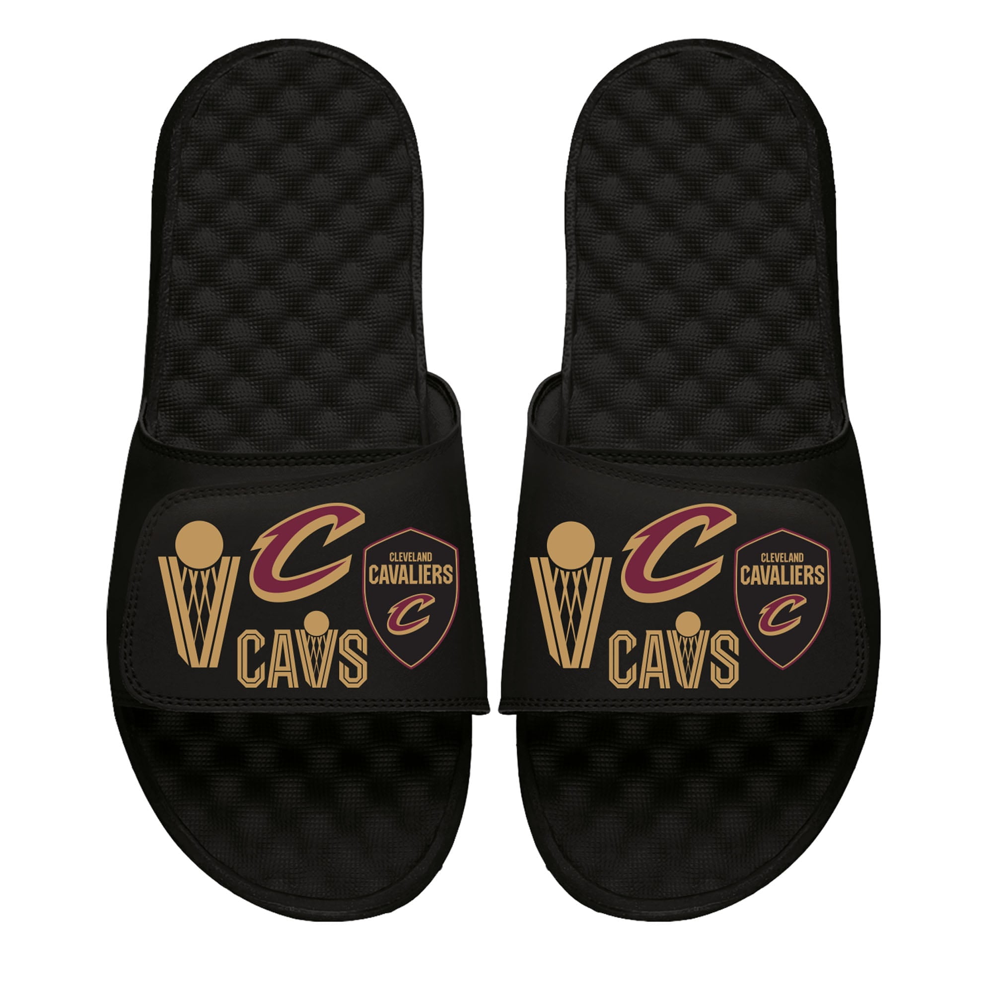 Men's ISlide Black Cleveland Cavaliers All Logo Slide Sandals - Walmart.com