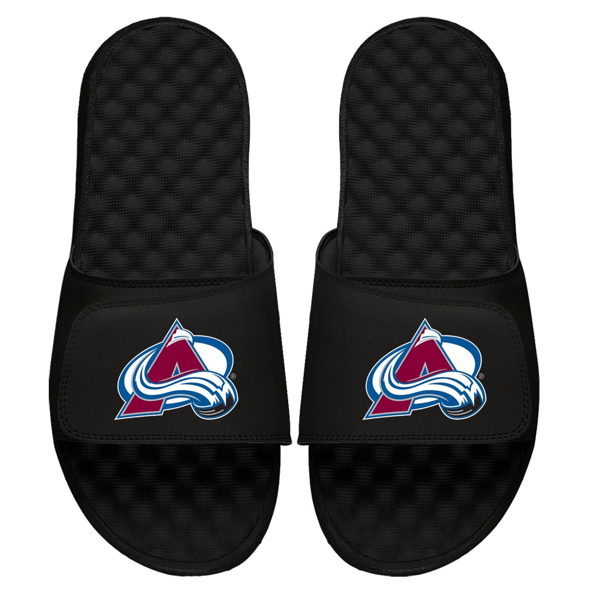 Men's ISlide Black Colorado Avalanche Primary Logo Slide Sandals ...