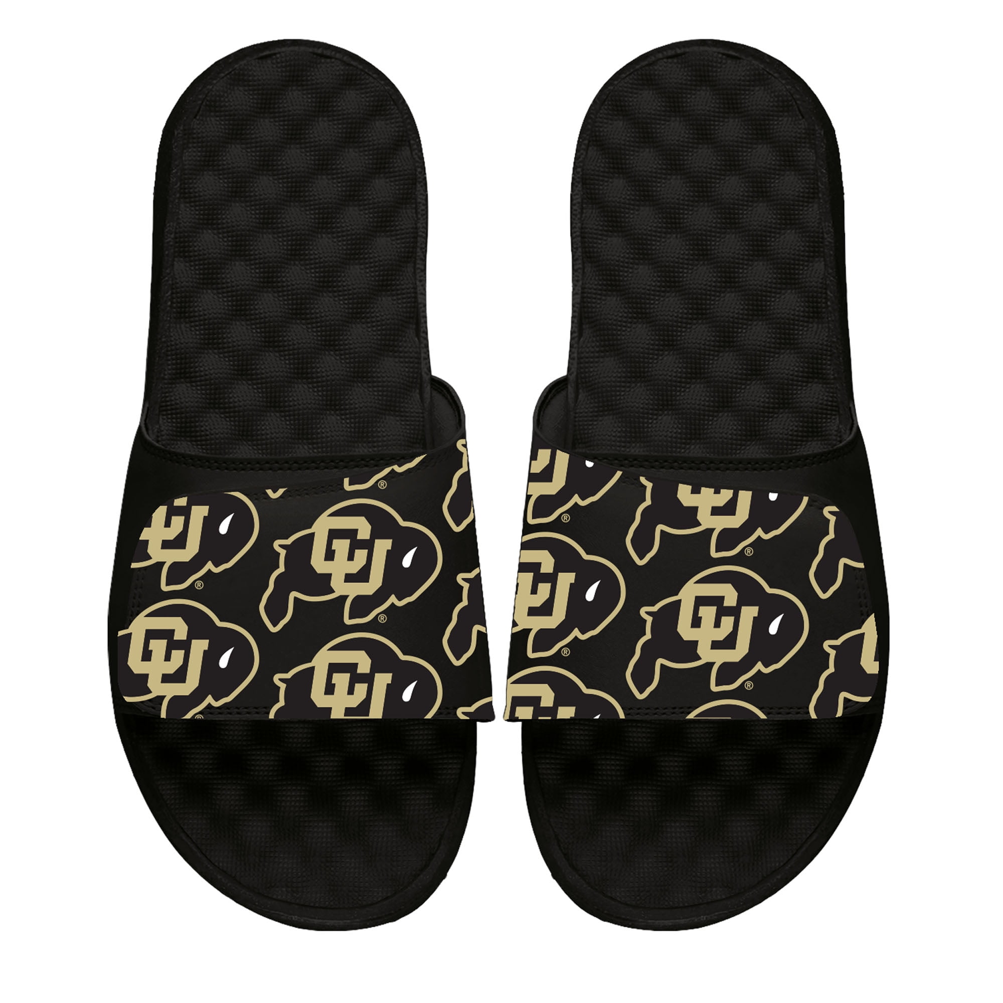 Men's ISlide Black Colorado Buffaloes Primary Logo Pattern Slide ...