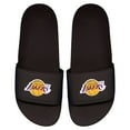 Men's ISlide Black Los Angeles Lakers Primary Logo Motto Slide Sandals ...