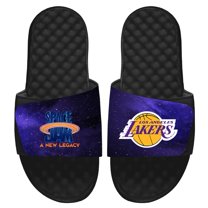 Men's ISlide Black Los Angeles Lakers Primary Logo Motto Slide Sandals ...