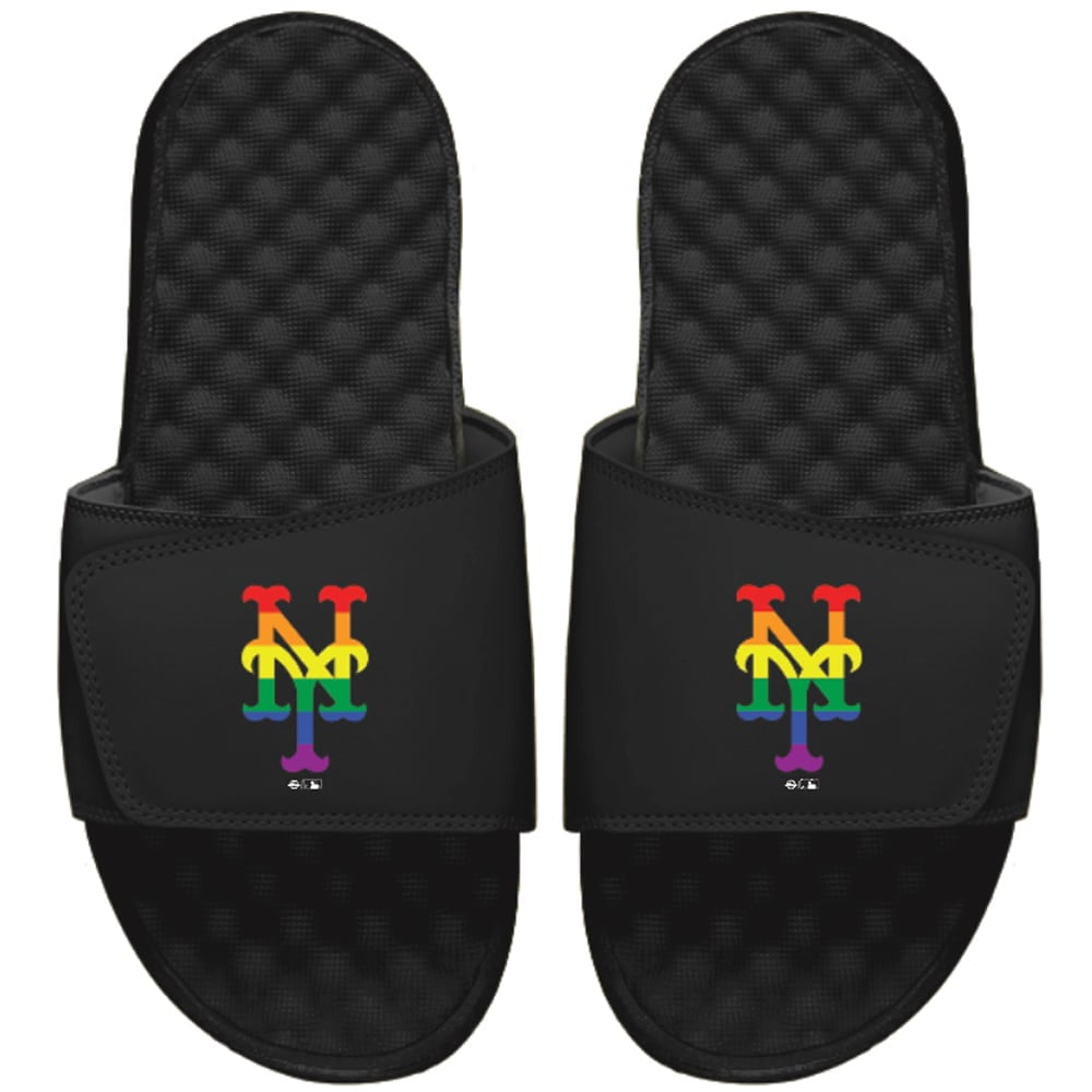 Men's ISlide Black New York Mets Rainbow Slide Sandals - Walmart.com