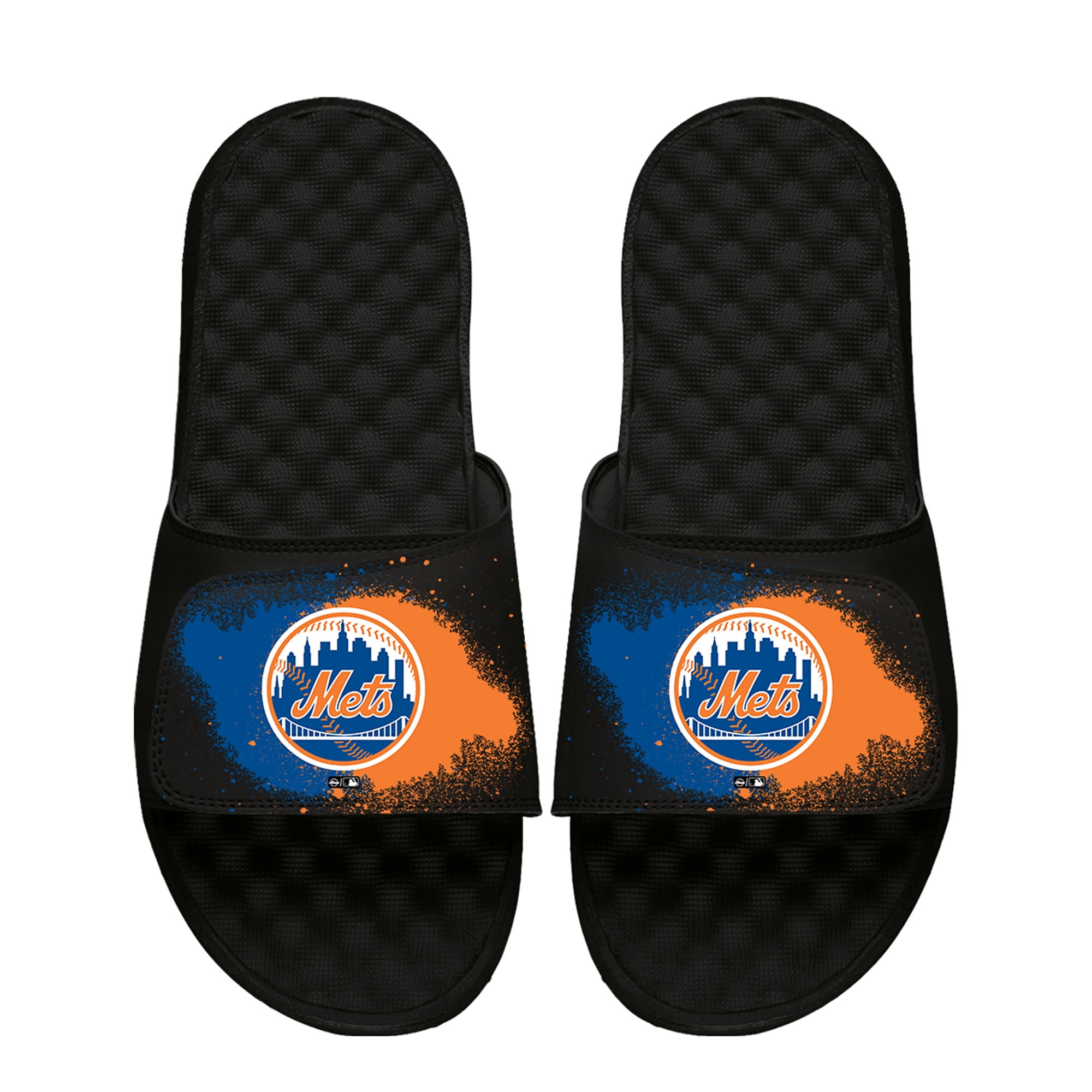 Men's ISlide Black New York Mets Spray Paint Slide Sandals - Walmart.com