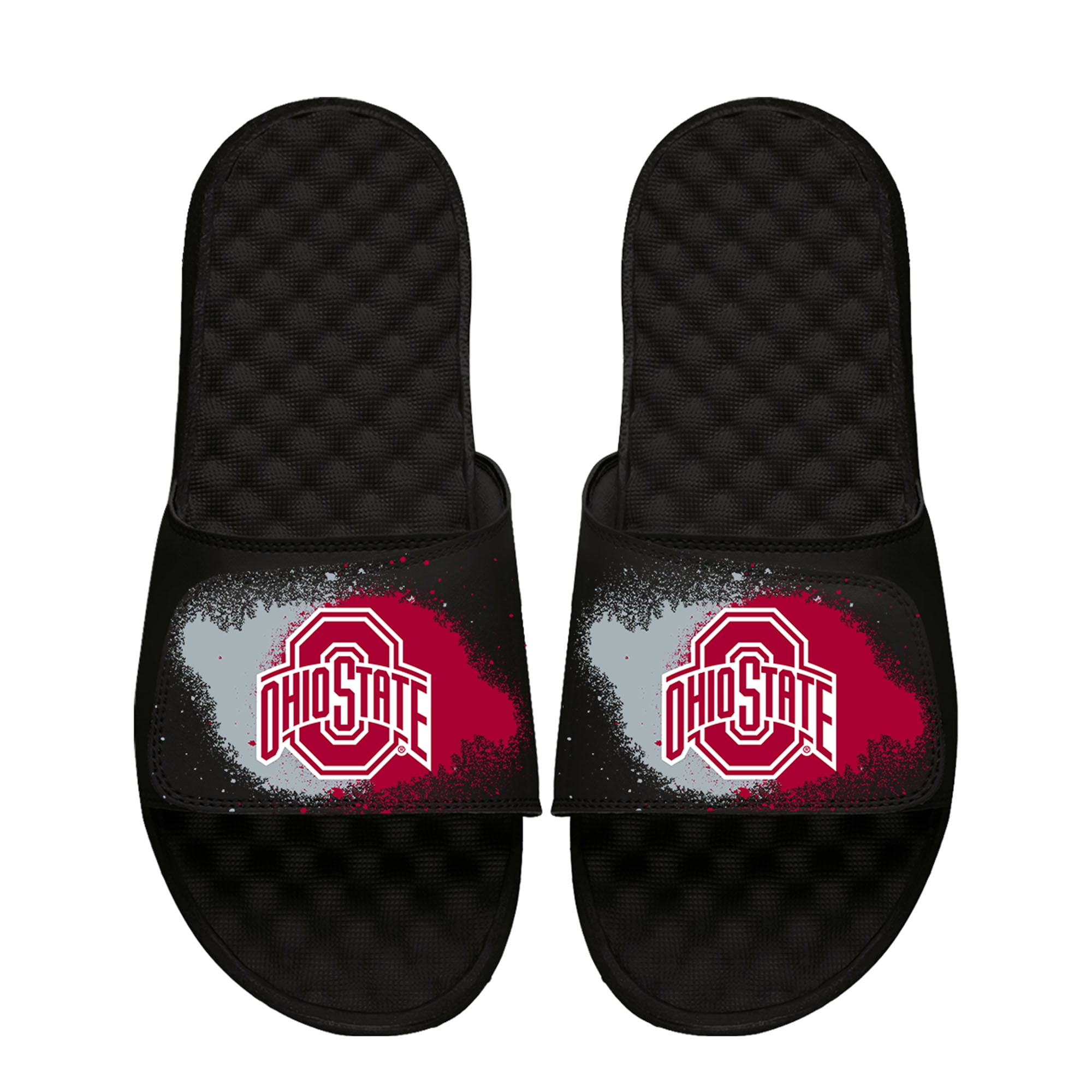 Men's ISlide Black Ohio State Buckeyes Spray Paint Slide Sandals ...