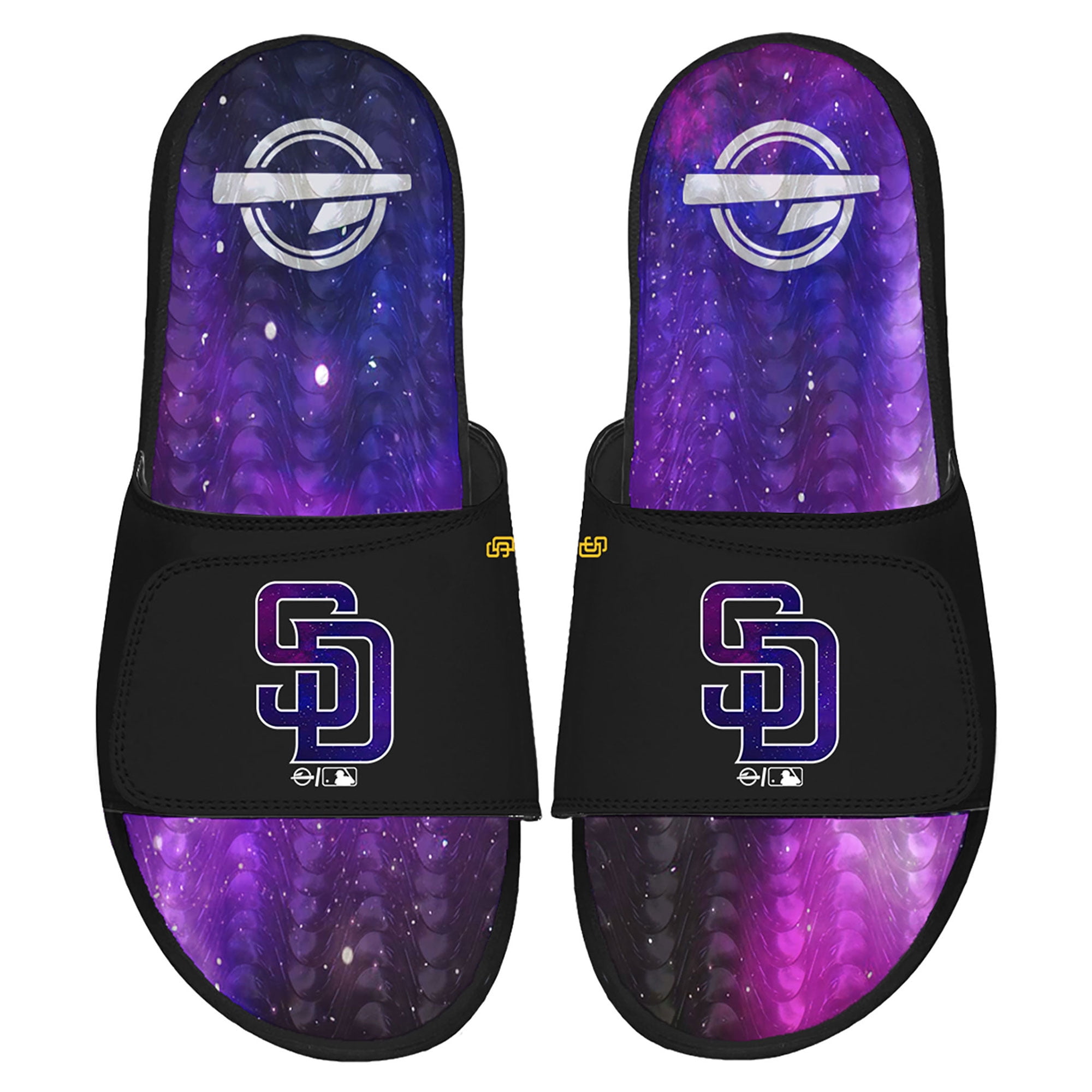 Men's ISlide Black San Diego Padres Galaxy Gel Slide Sandals - Walmart.com