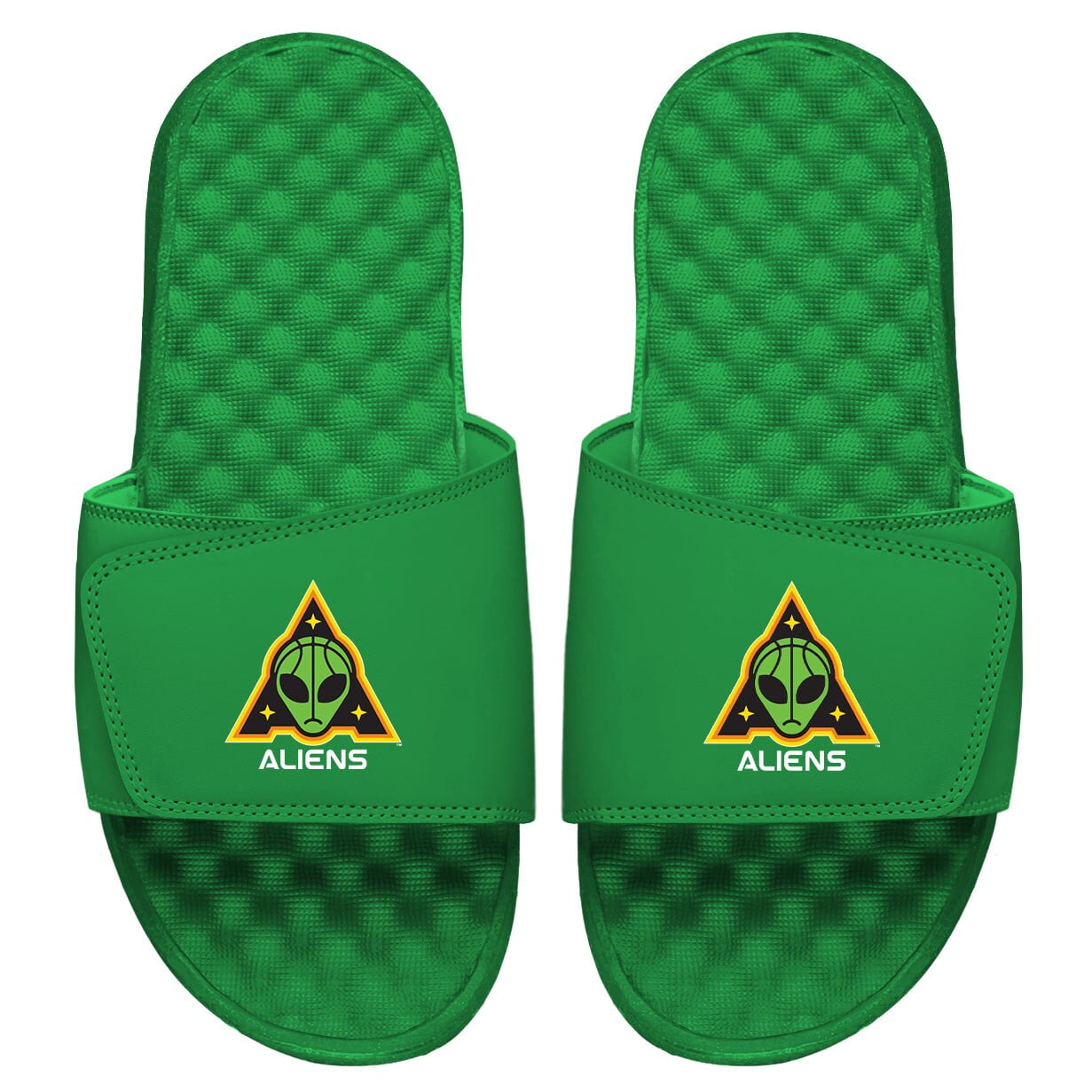Men's ISlide Green Aliens Primary Logo Slide Sandals - Walmart.com