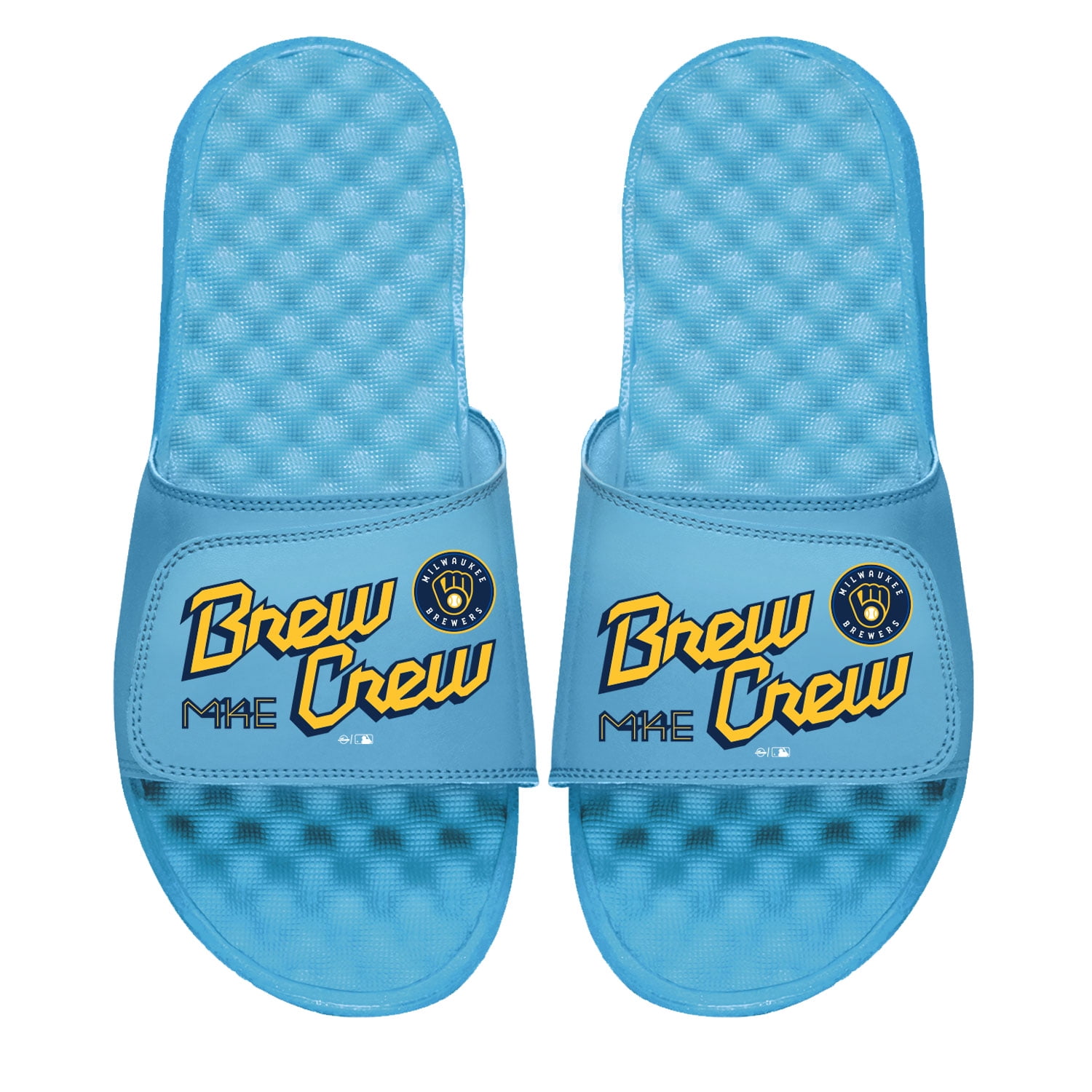 Men's ISlide Light Blue Milwaukee Brewers City Connect Slide Sandals ...