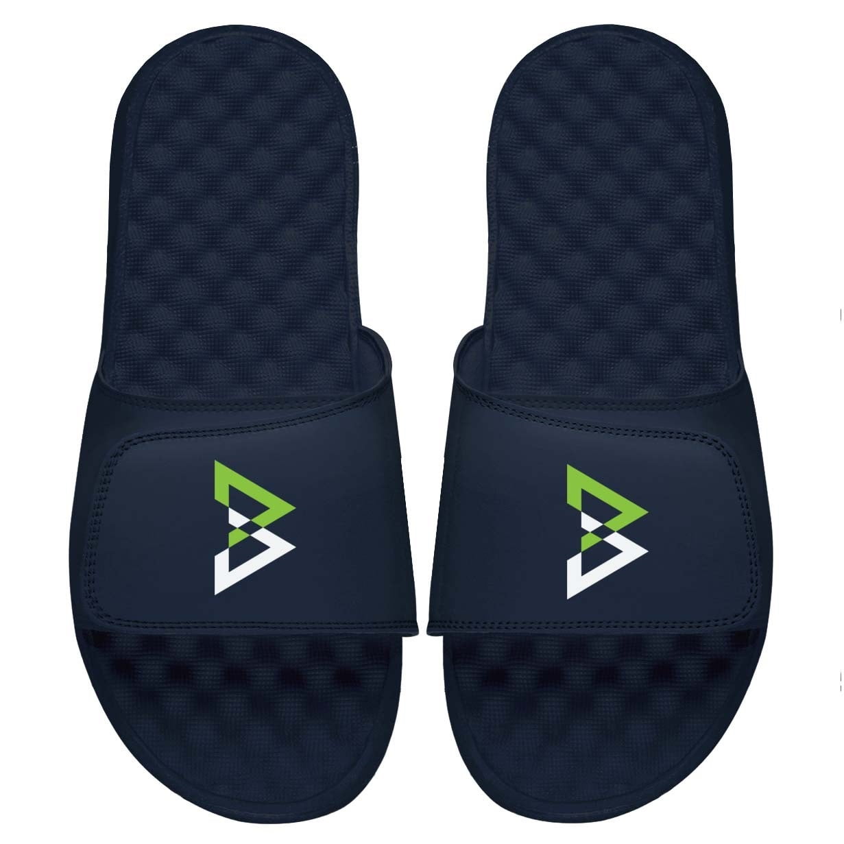 Men's ISlide Navy Beast Mode Logo Slide Sandals - Walmart.com