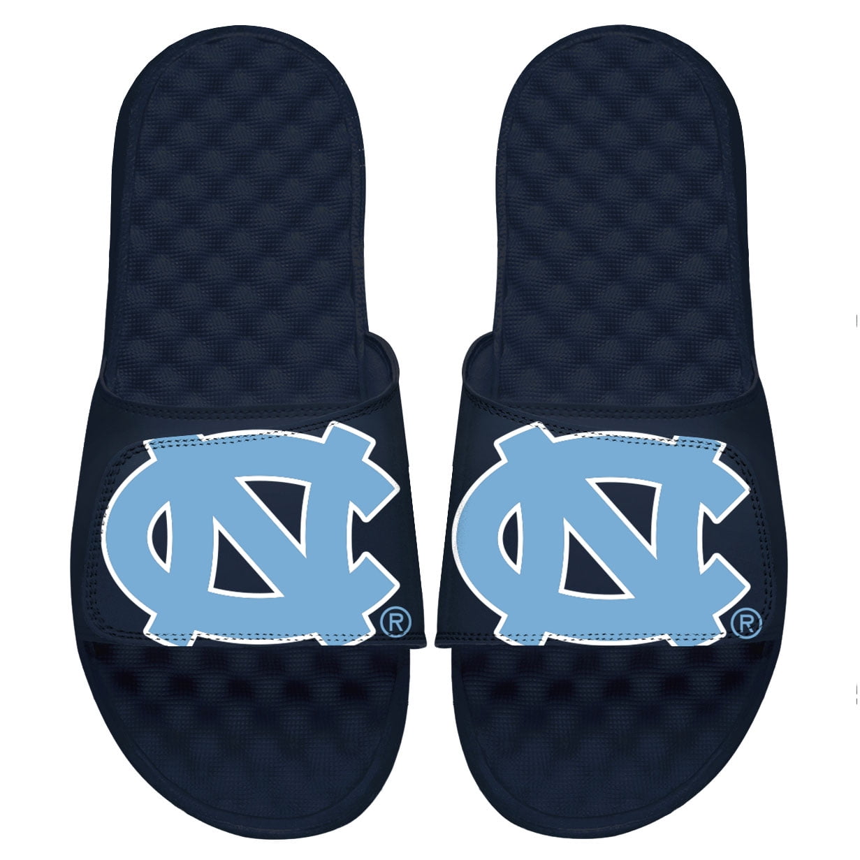 Men's ISlide Navy North Carolina Tar Heels Blown Up Logo Slide Sandals ...