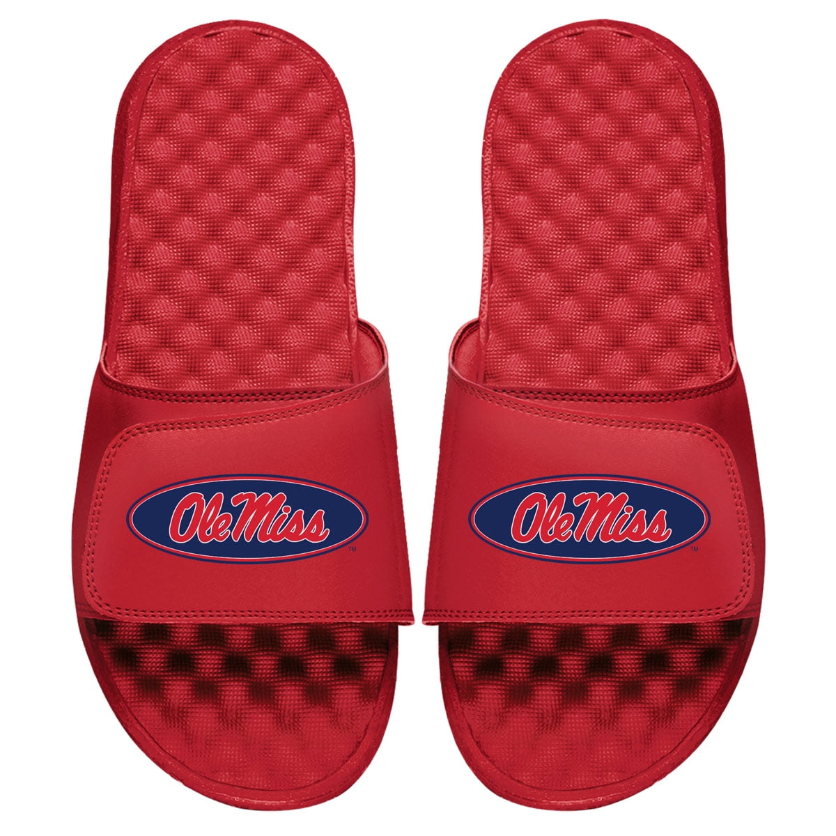 Men's ISlide Red Ole Miss Rebels Circle Logo Slide Sandals - Walmart.com