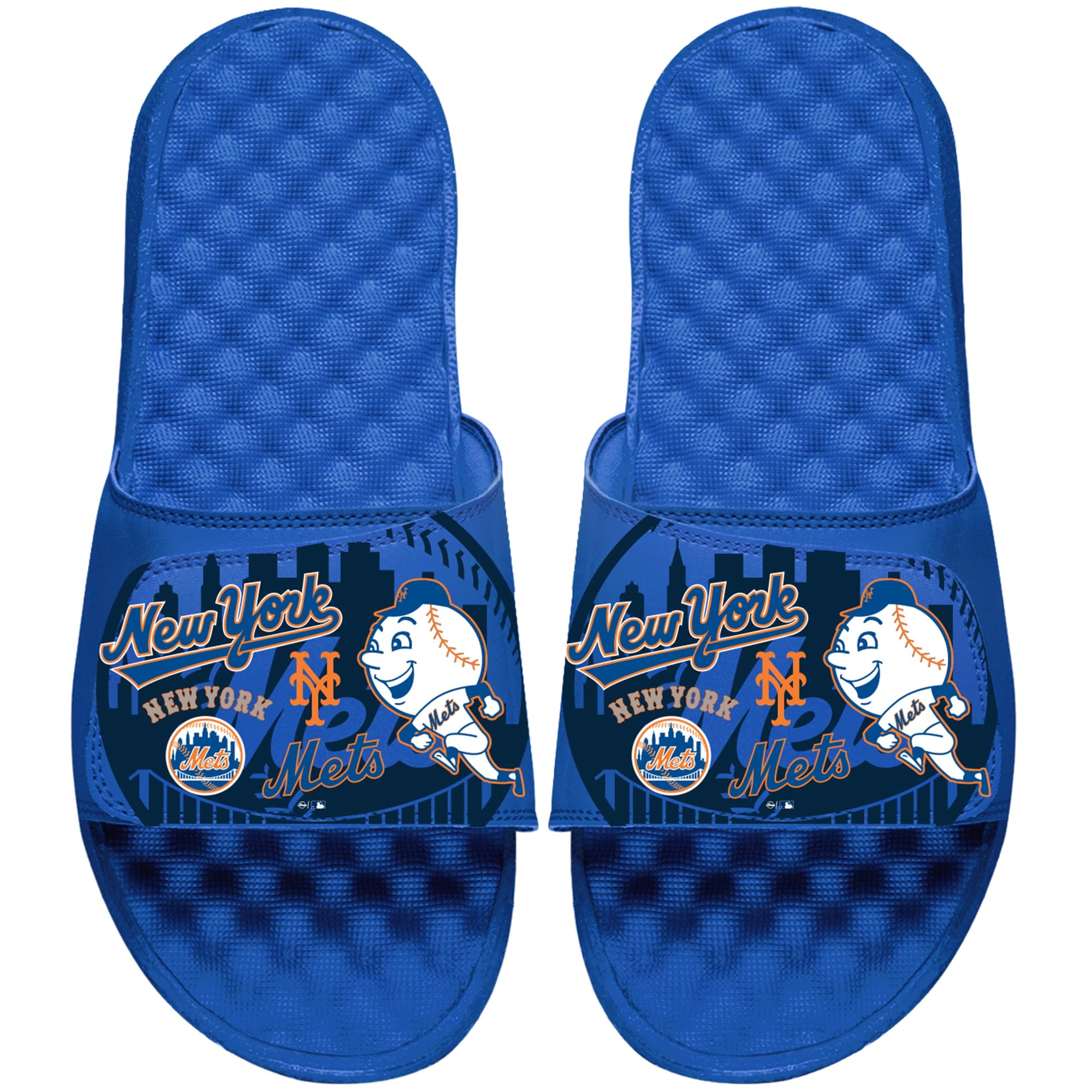 Men's ISlide Royal New York Mets Collage Slide Sandals - Walmart.com