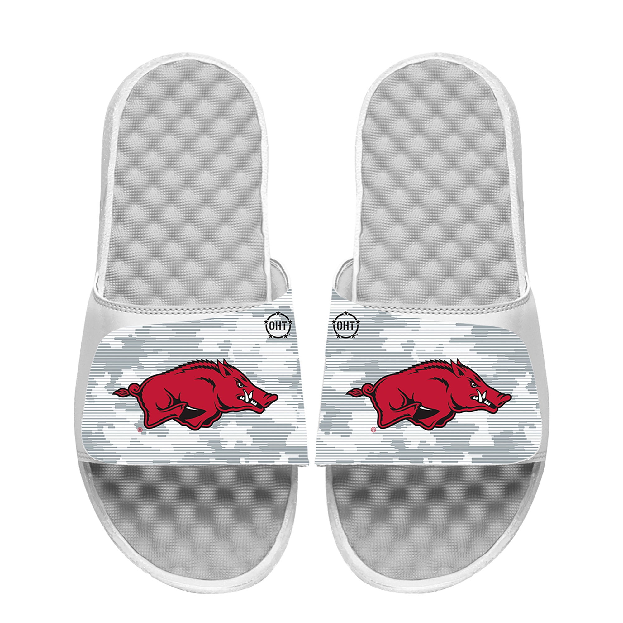 Men's ISlide White Arkansas Razorbacks Camo Slide Sandals - Walmart.com