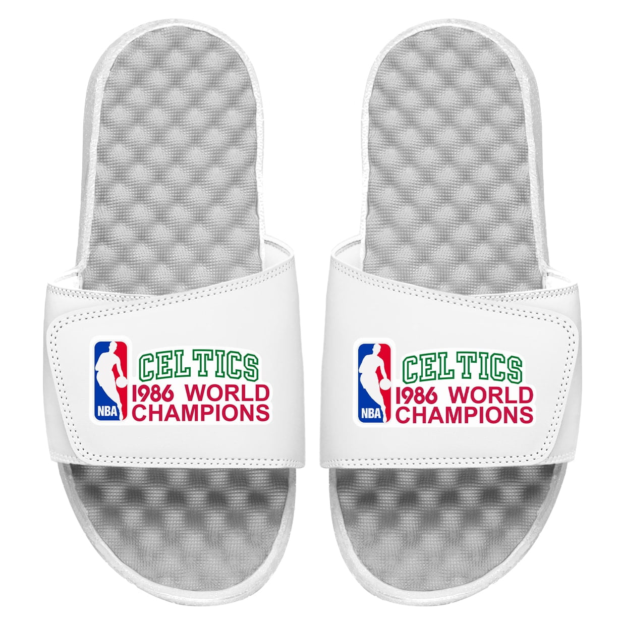 Men's ISlide White Boston Celtics 1986 Throwback Champions Slide ...