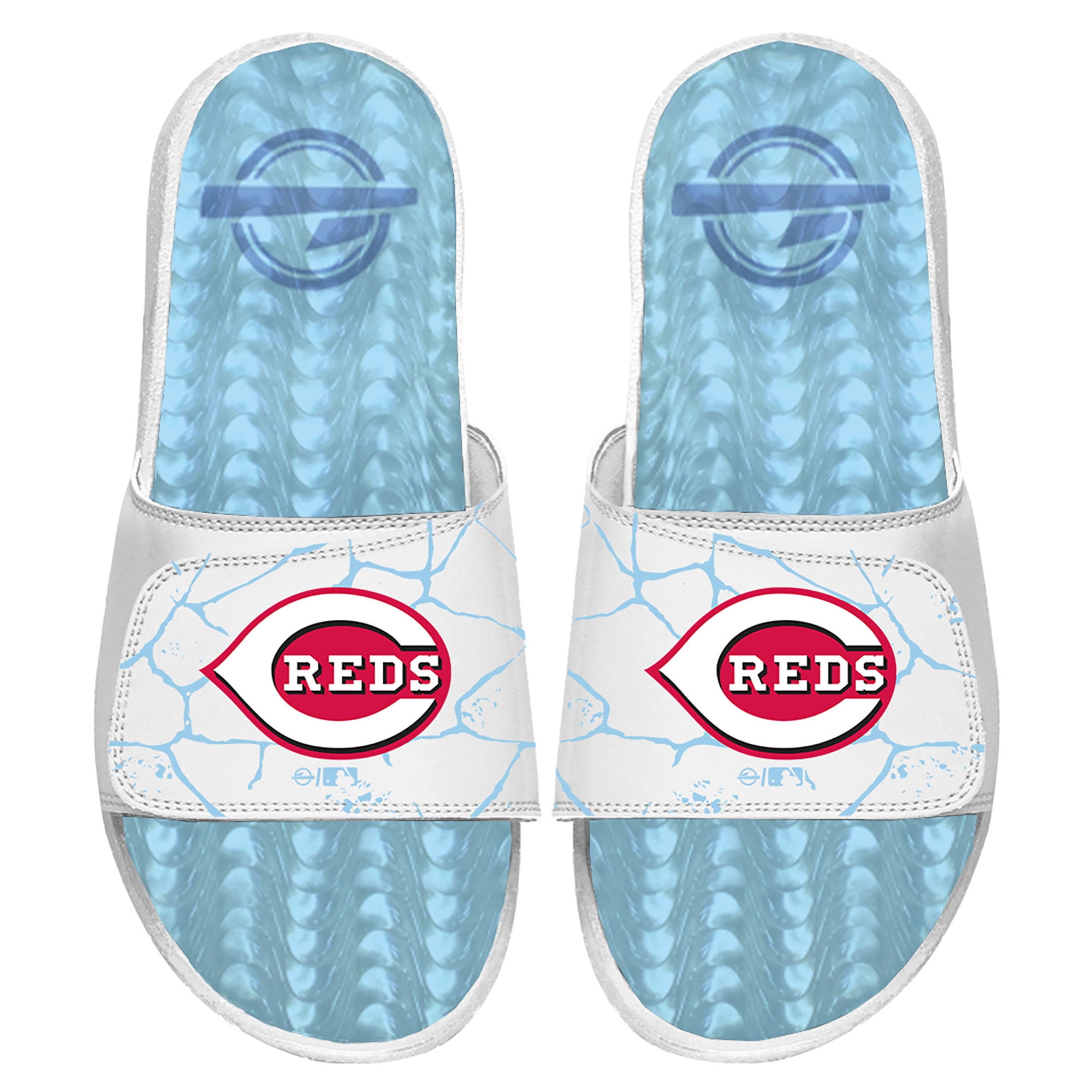 Men's ISlide White Cincinnati Reds Ice Gel Slide Sandals - Walmart.com