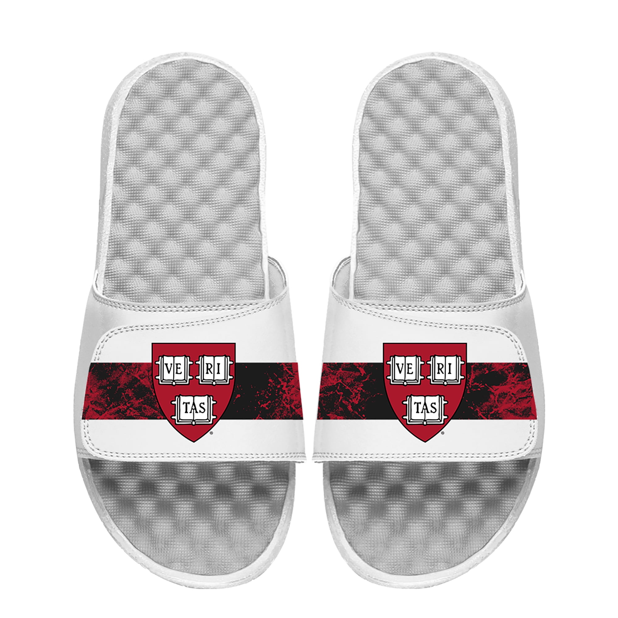 Men's ISlide White Harvard Crimson Distressed Slide Sandals - Walmart.com
