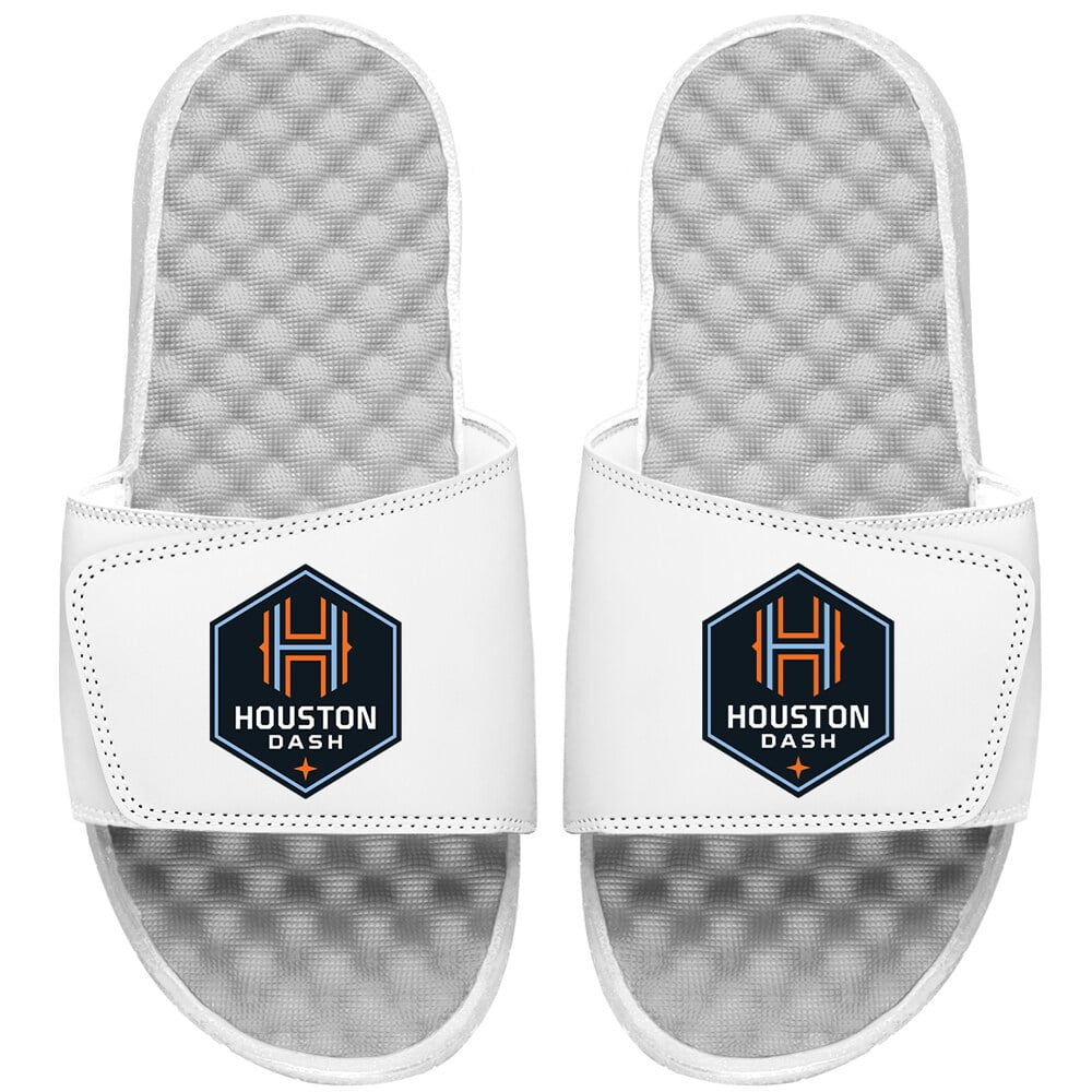 Men's ISlide White Houston Dash Primary Logo Slide Sandals - Walmart.com