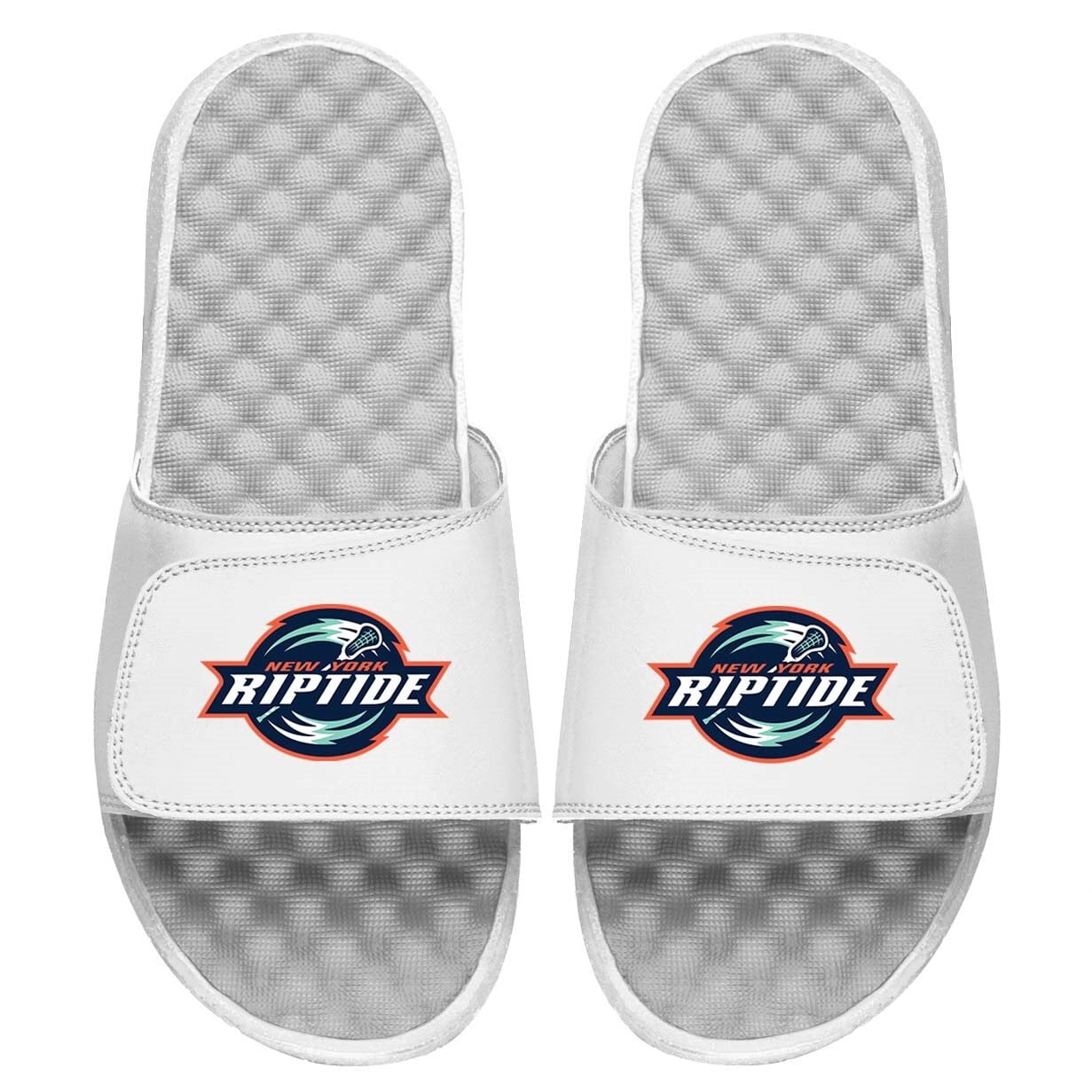 Men's ISlide White New York Riptide Primary Logo Slide Sandals - Walmart.com