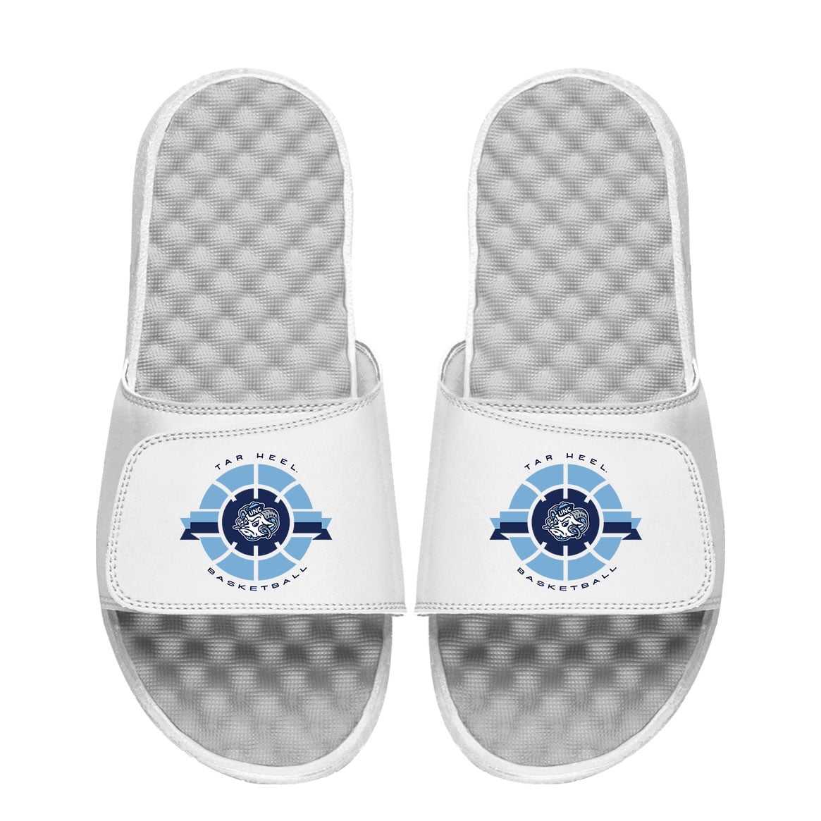 Men's ISlide White North Carolina Tar Heels Basketball Logo Slide ...