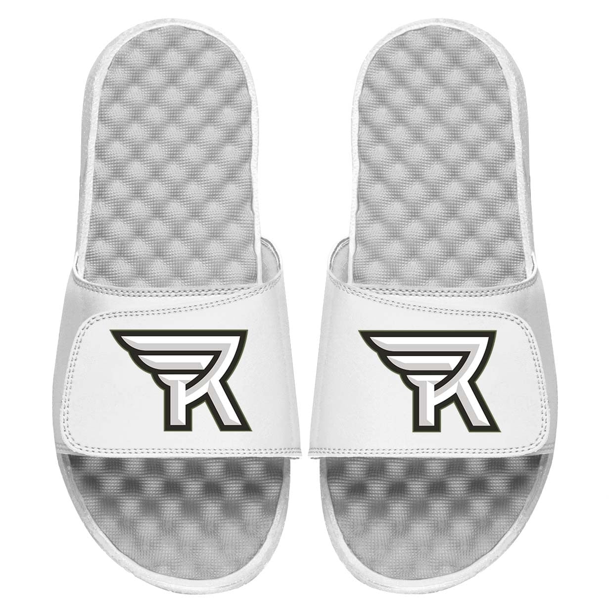 Men's ISlide White Rochester Knighthawks Primary Logo Slide Sandals ...